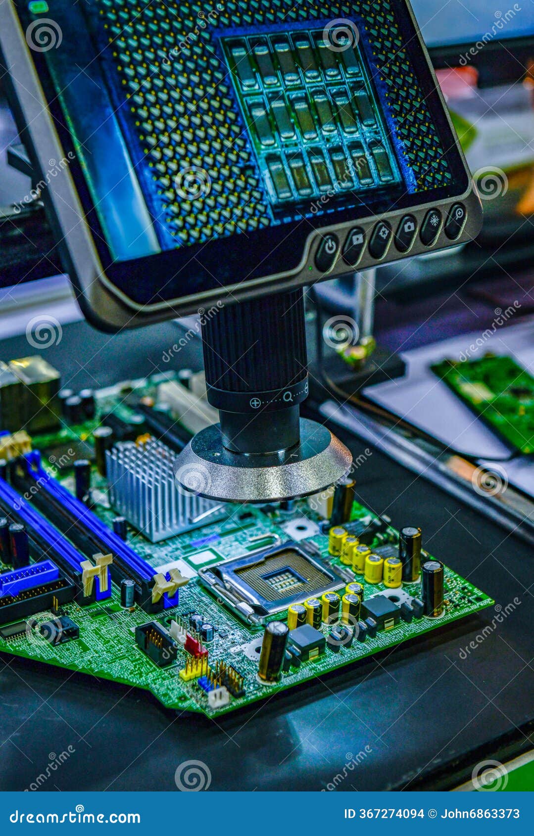 Old Microscope For Inspection And Analysis Of Defects. Royalty-Free ...