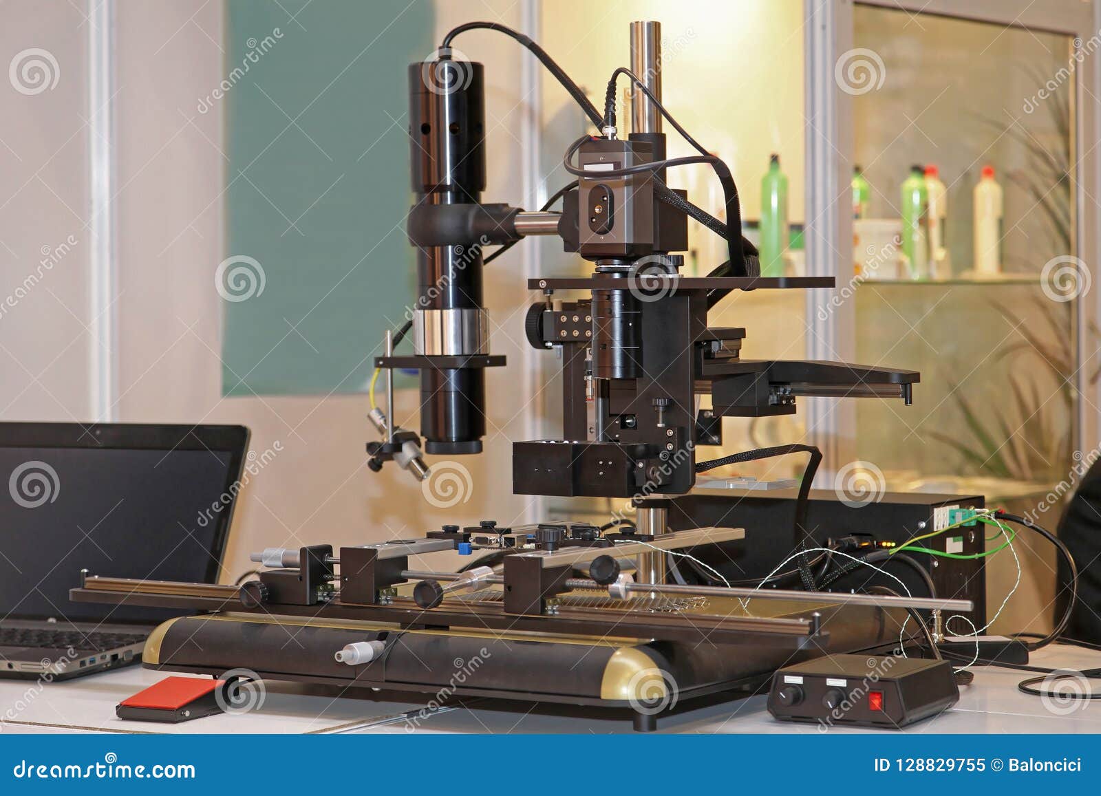 Digital Microscope stock image. Image of tech, lens - 128829755