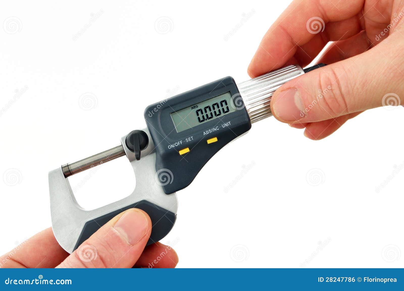 Digital-Mikrometer stockfoto. Bild von ingenieur, messen - 28247786