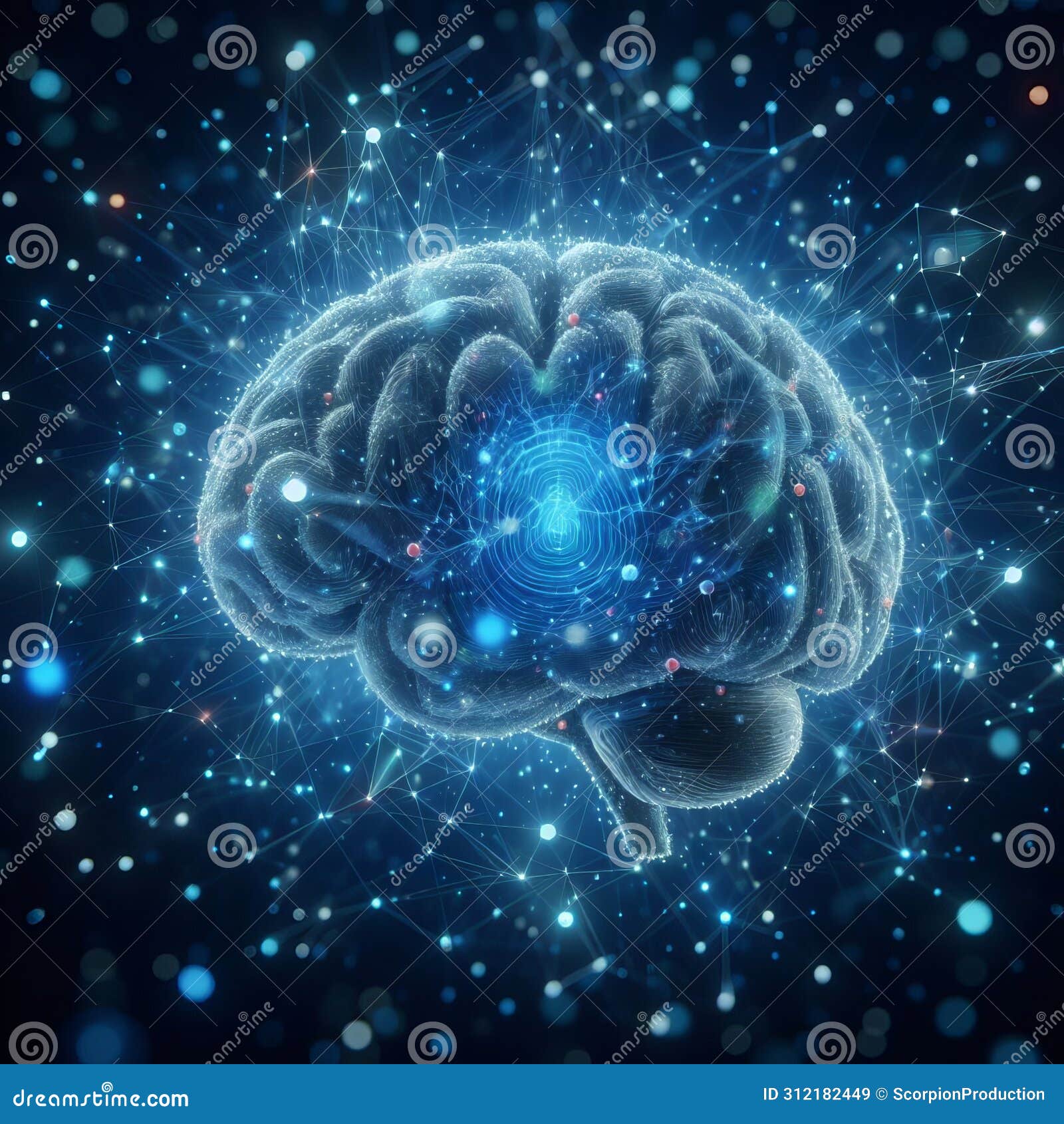 Digital Mind: Cognitive Networks Stock Image - Image of technology ...