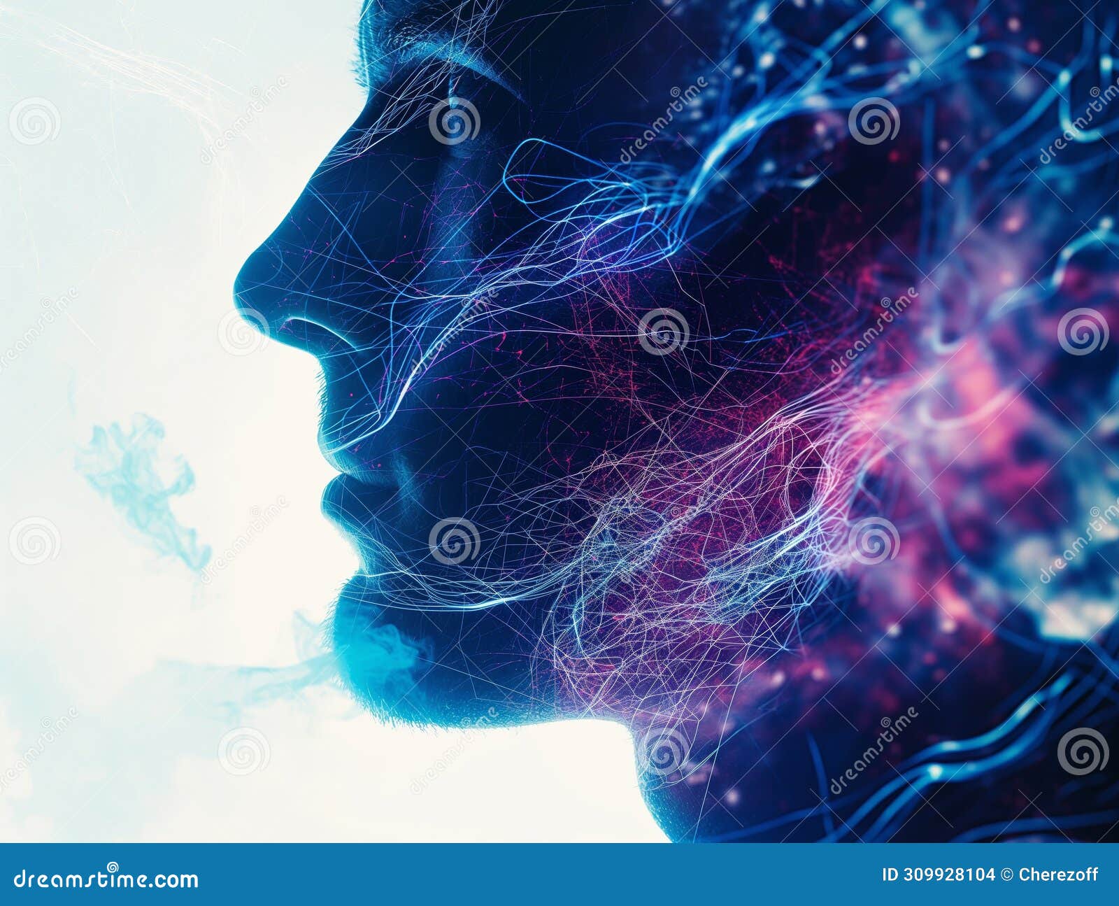 Digital Mind Concept stock photo. Image of cerebral - 309928104