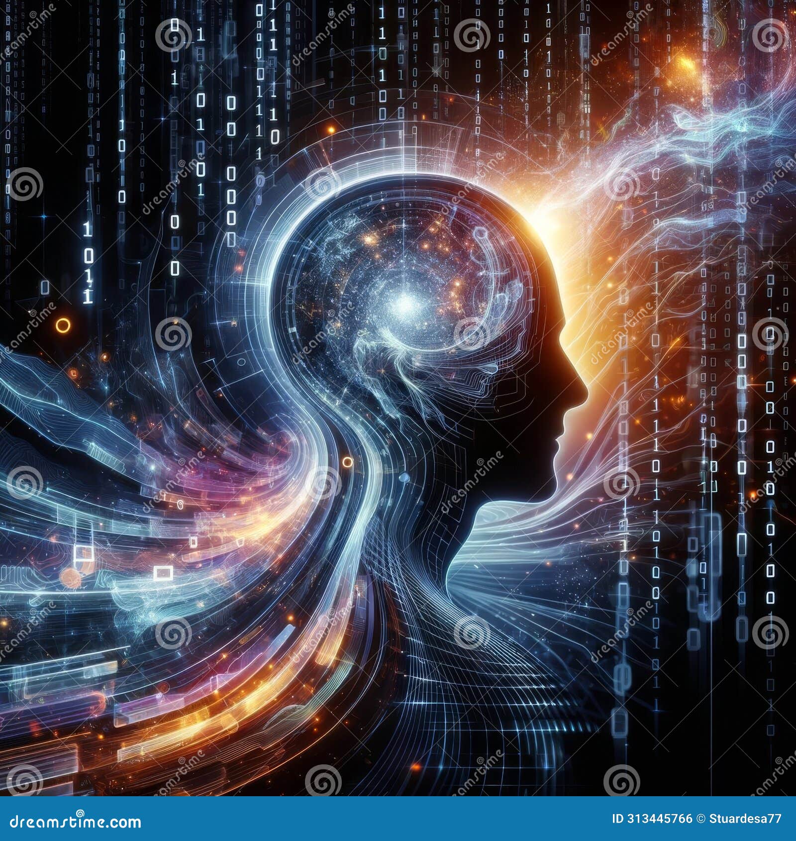 Digital Mind Expansion stock photo. Image of generated - 313445766