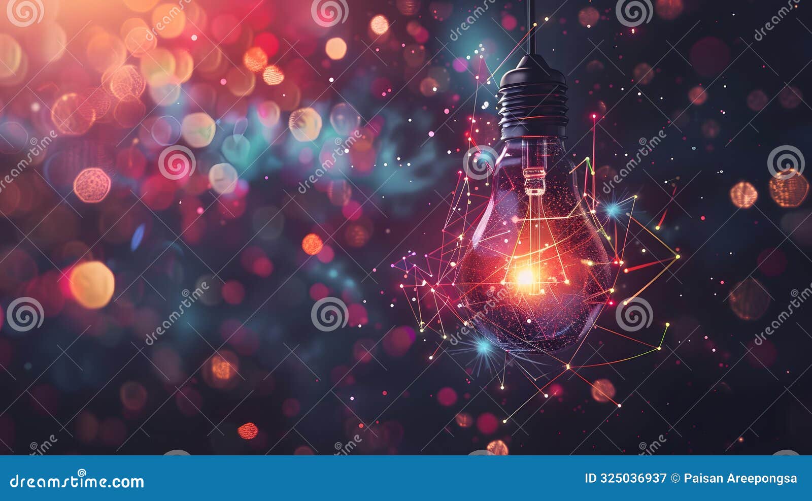 Digital Mind Map with Interconnected Idea, Visual Thinking Stock ...