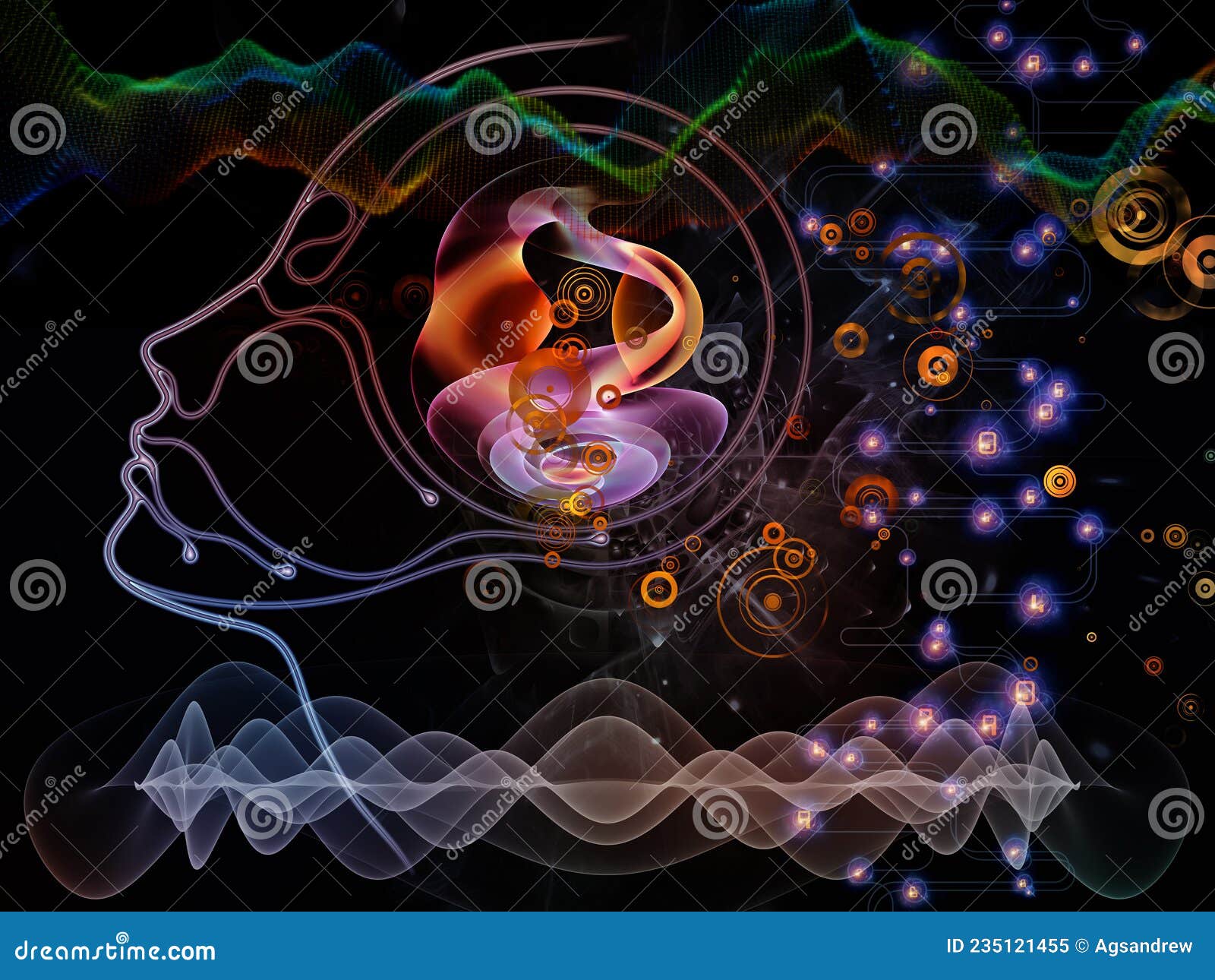 Machine Consciousness Metaphor Stock Illustration - Illustration of ...