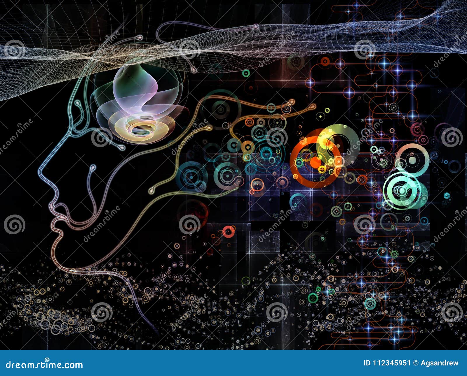 Evolving Machine Consciousness Stock Illustration - Illustration of ...