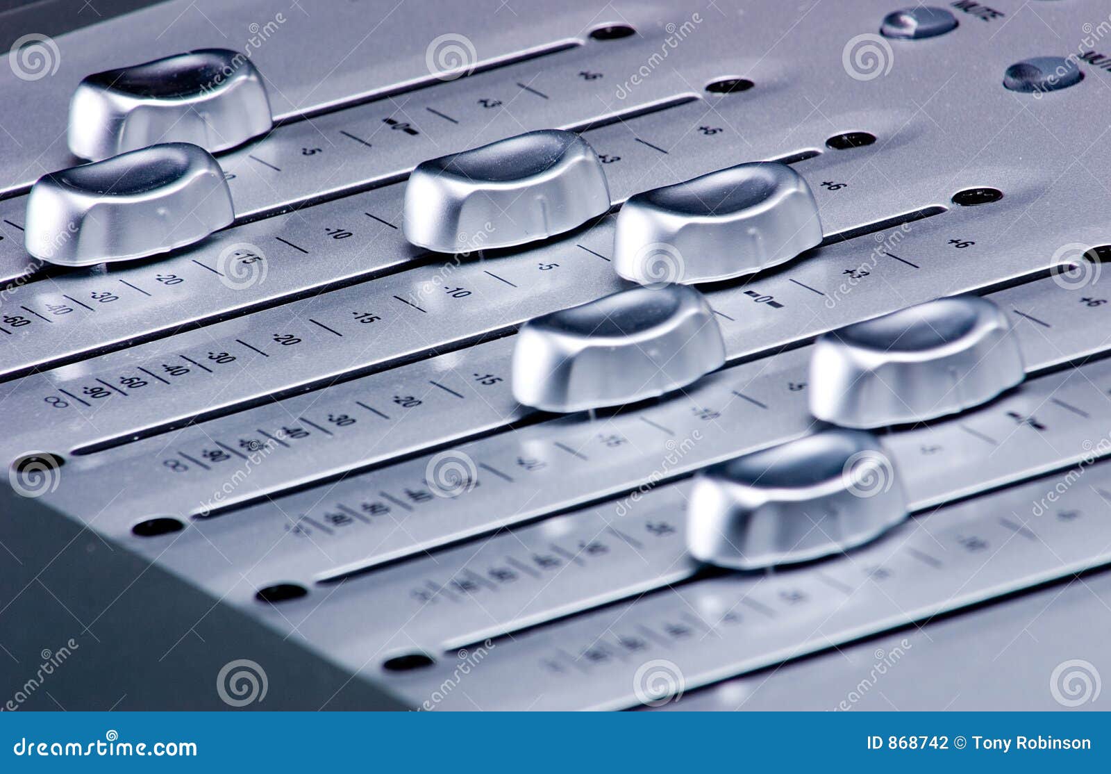 Digital Mixer Faders stock photo. Image of controls, concert - 868742