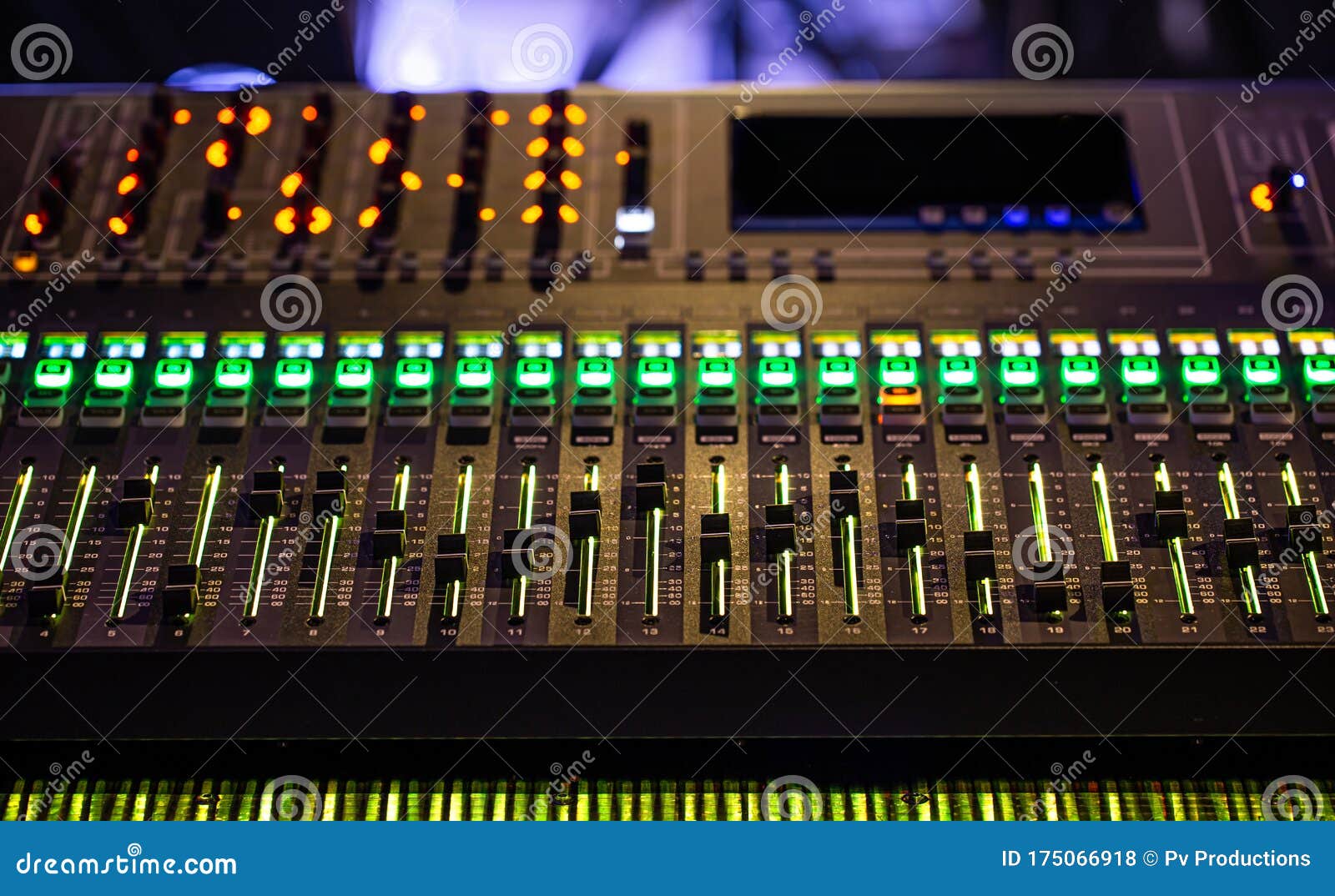 Digital Mixer in a Recording Studio. Work with Sound Stock Photo ...