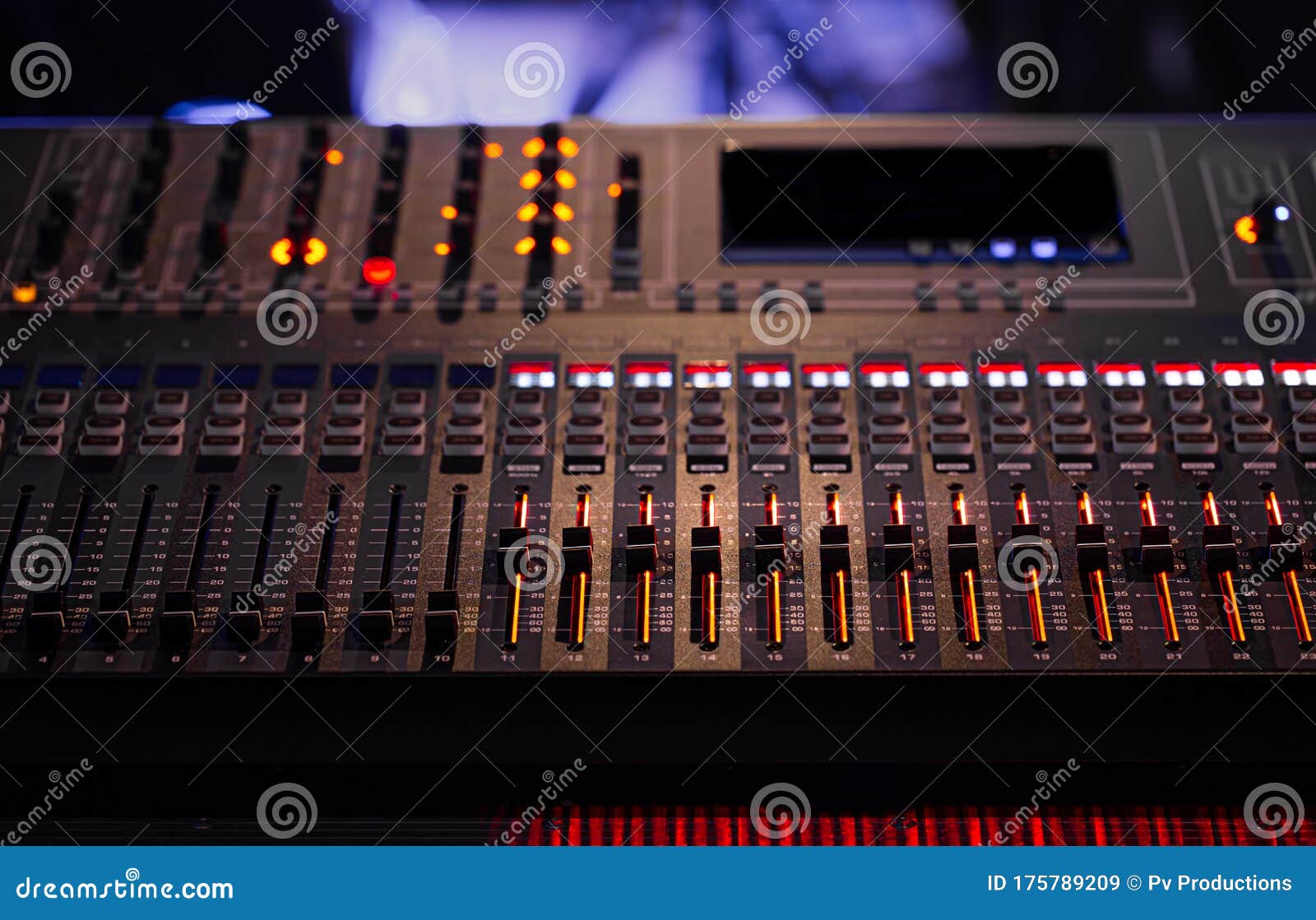 Digital Mixer in a Recording Studio. Work with Sound Stock Image ...
