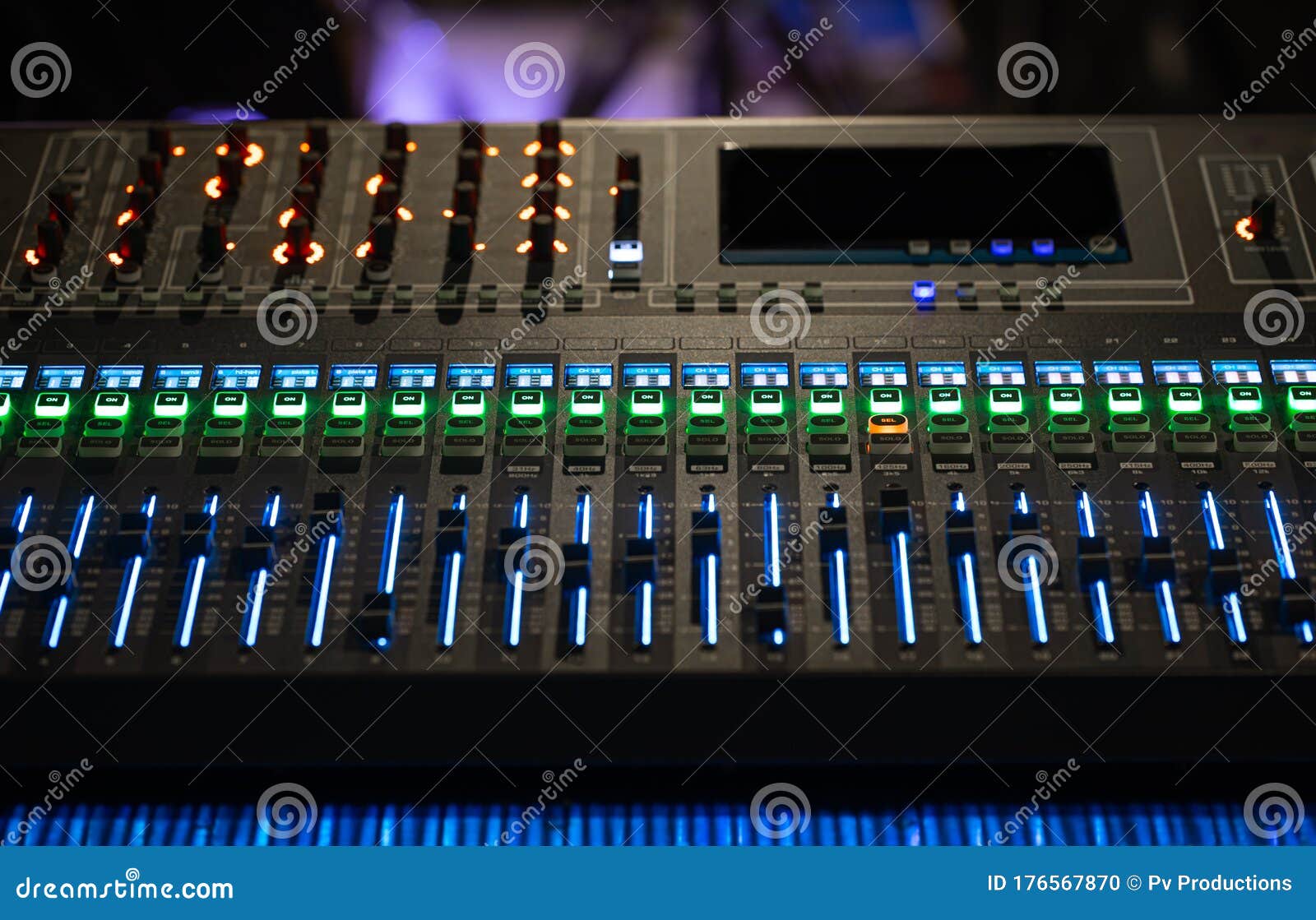 Digital Mixer in a Recording Studio. Work with Sound Stock Photo ...