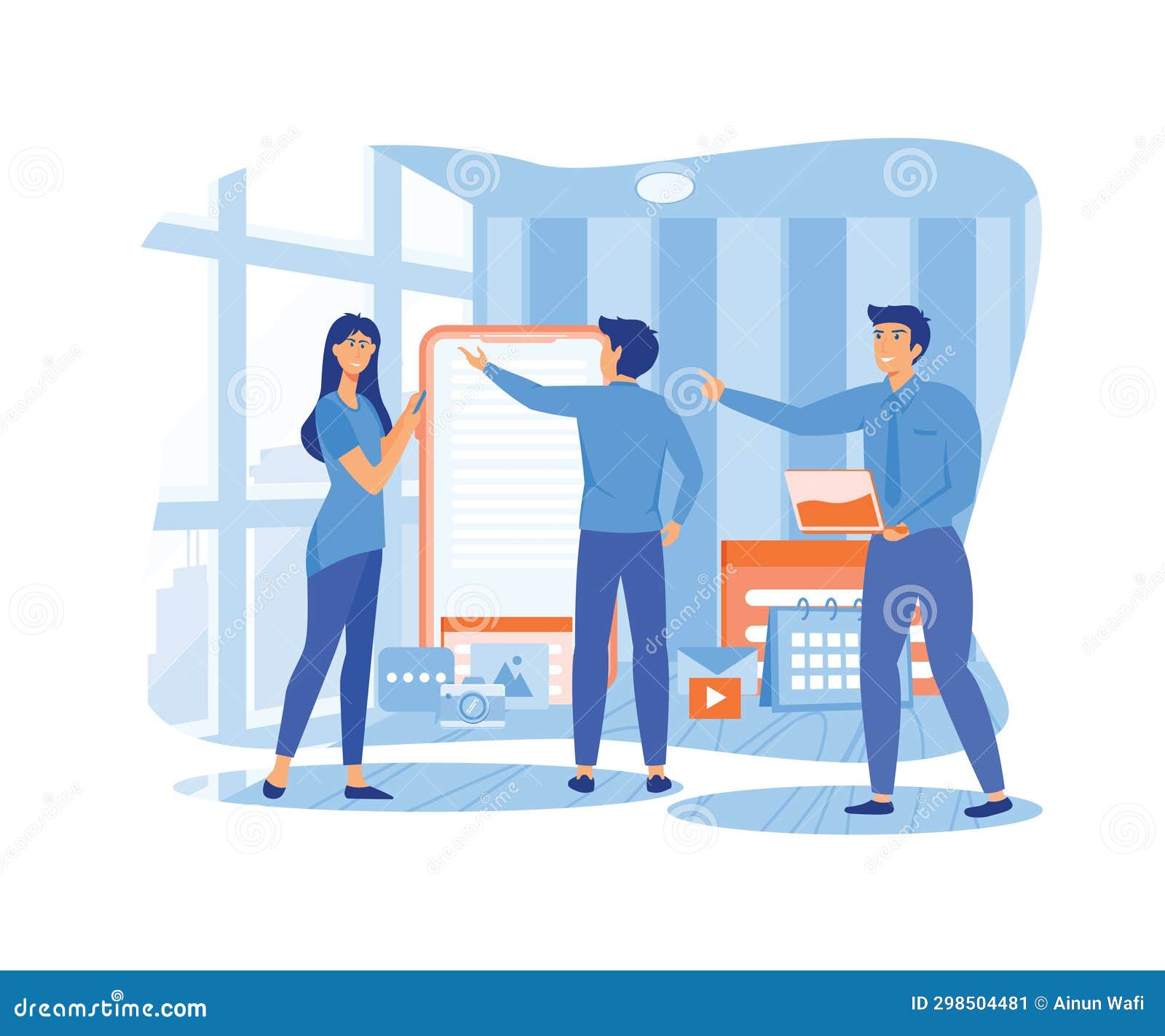 Digital Mobile Application Development and Design Concept with Business Teamwork Concept. Stock ...