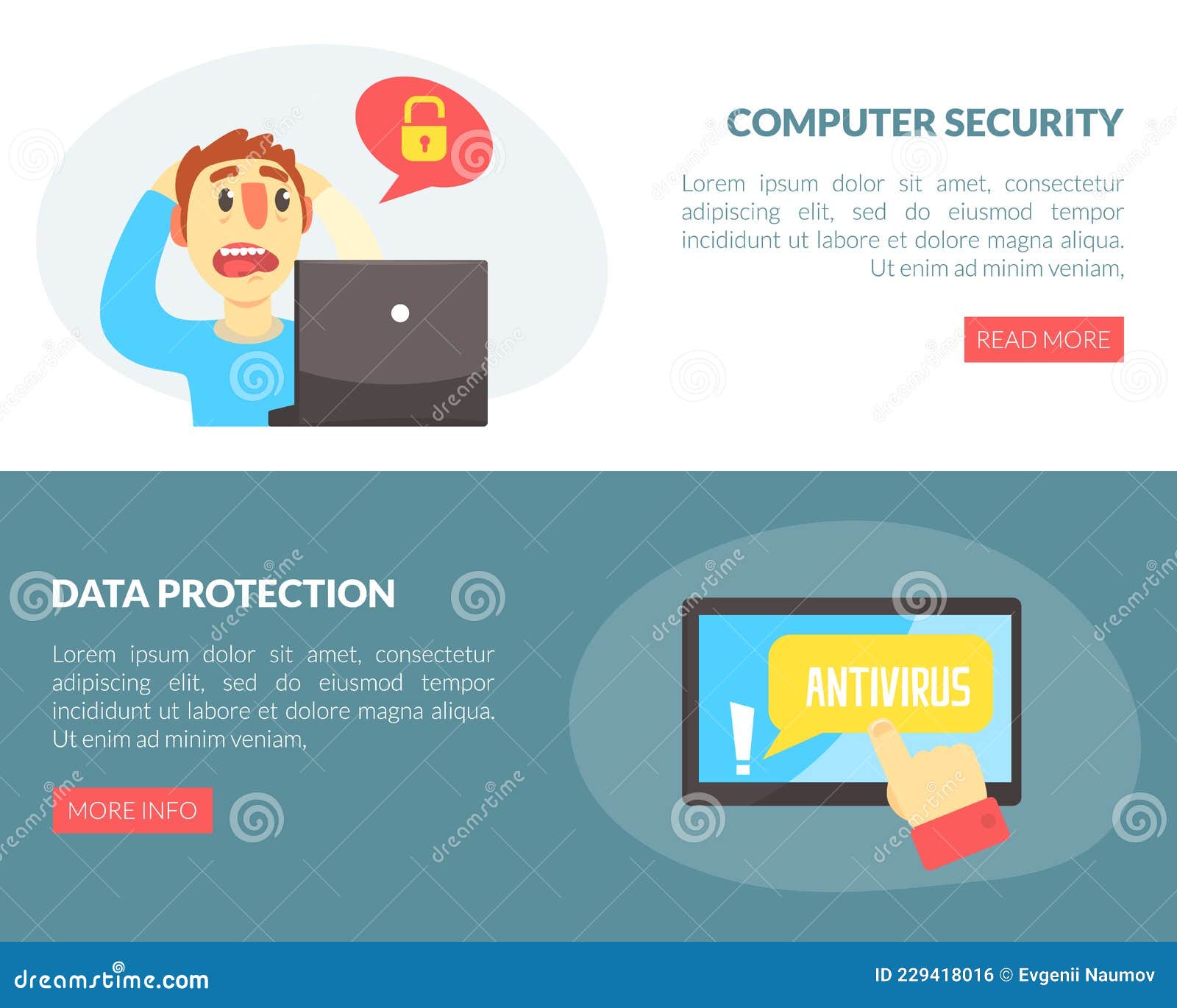 Digital and Mobile Security from Hacker Attack Vector Template Stock ...