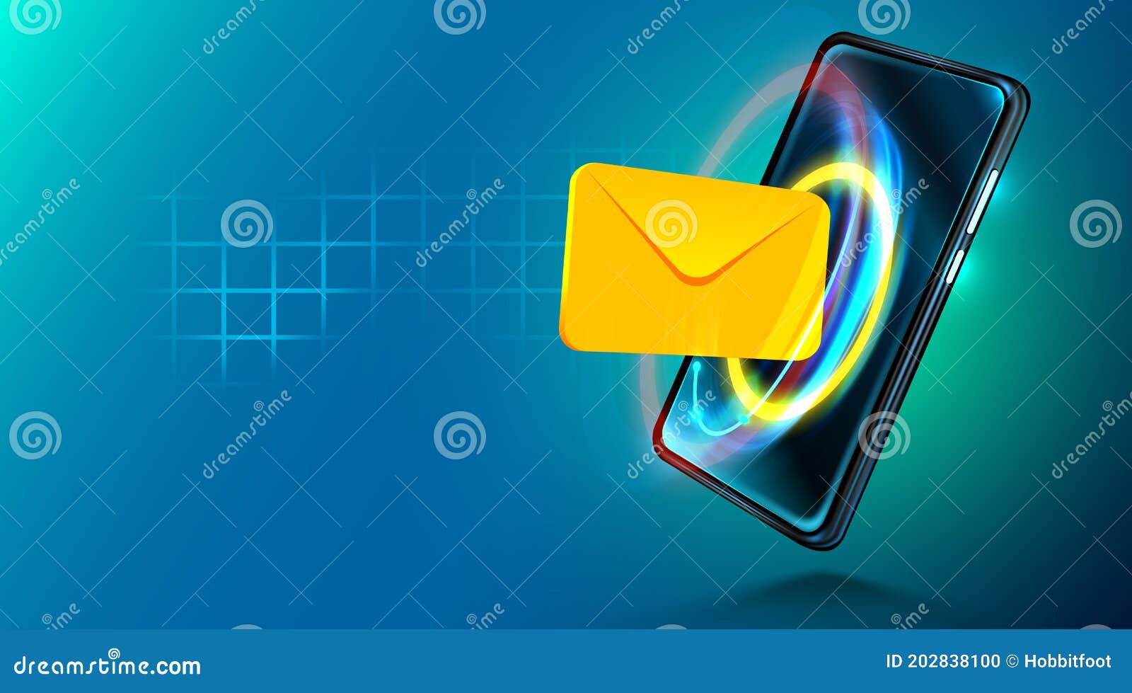 Digital Mobile Technology. Email Sign. Internet Communication. Concept ...