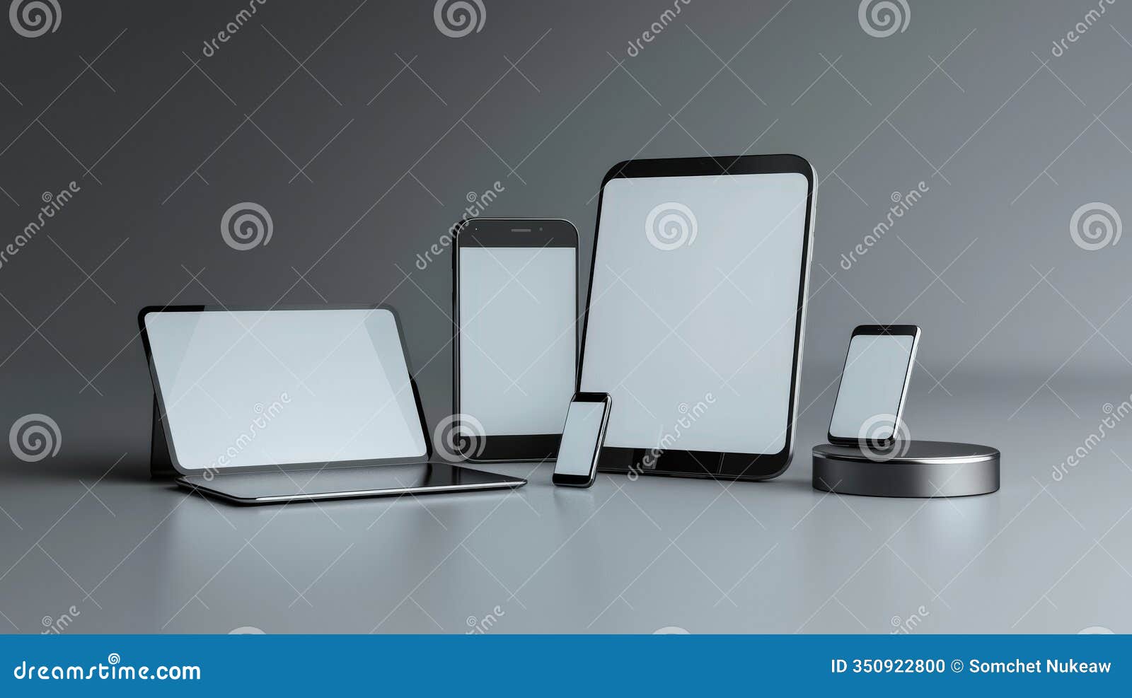Digital Mockup Showcase of Modern Devices in a Minimalist Environment ...