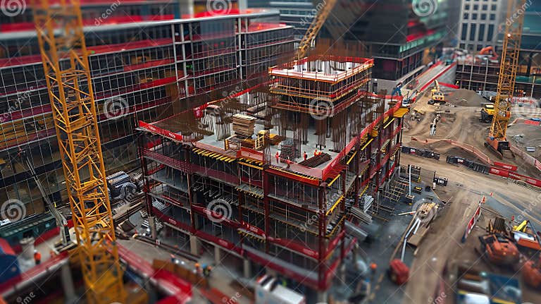 A Digital Model of a Building Stock Illustration - Illustration of ...