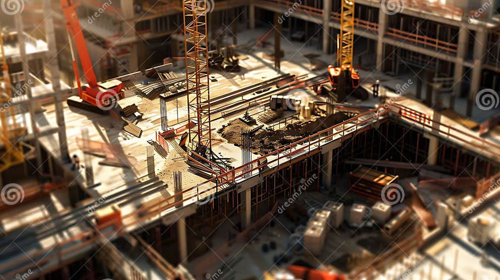 A Digital Model of a Building Stock Illustration - Illustration of ...