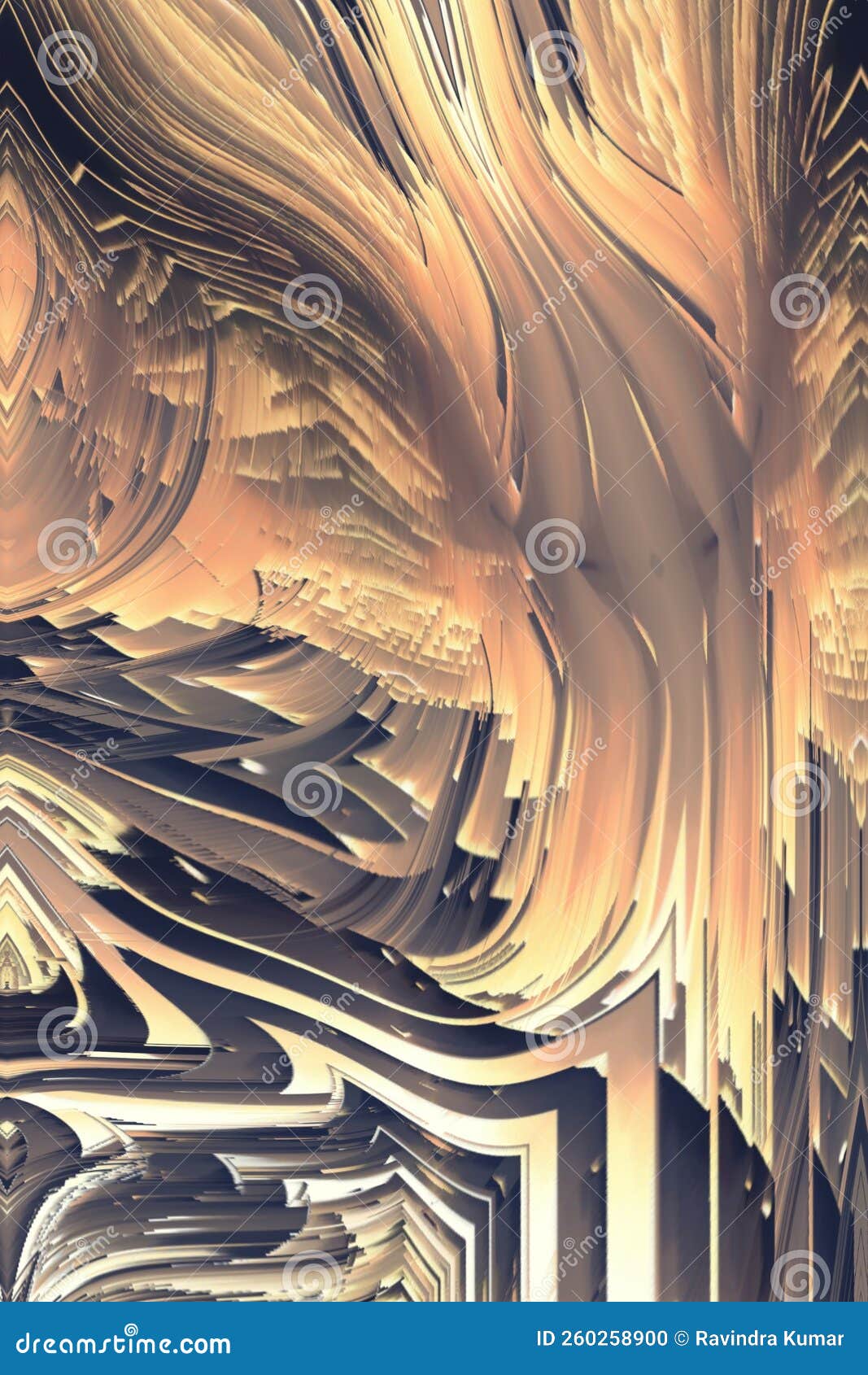 A Digital Modern Abstract Art Stock Illustration - Illustration of blue ...