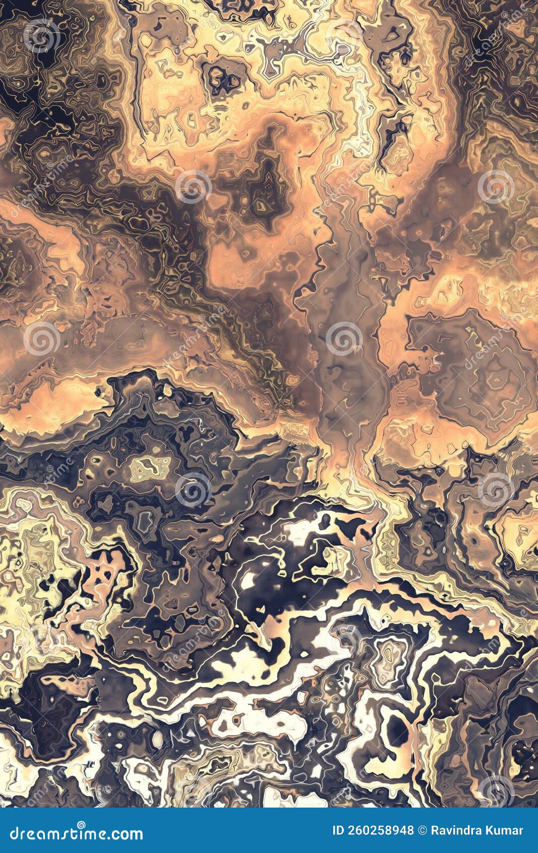 A Digital Modern Abstract Art Stock Illustration - Illustration of ...