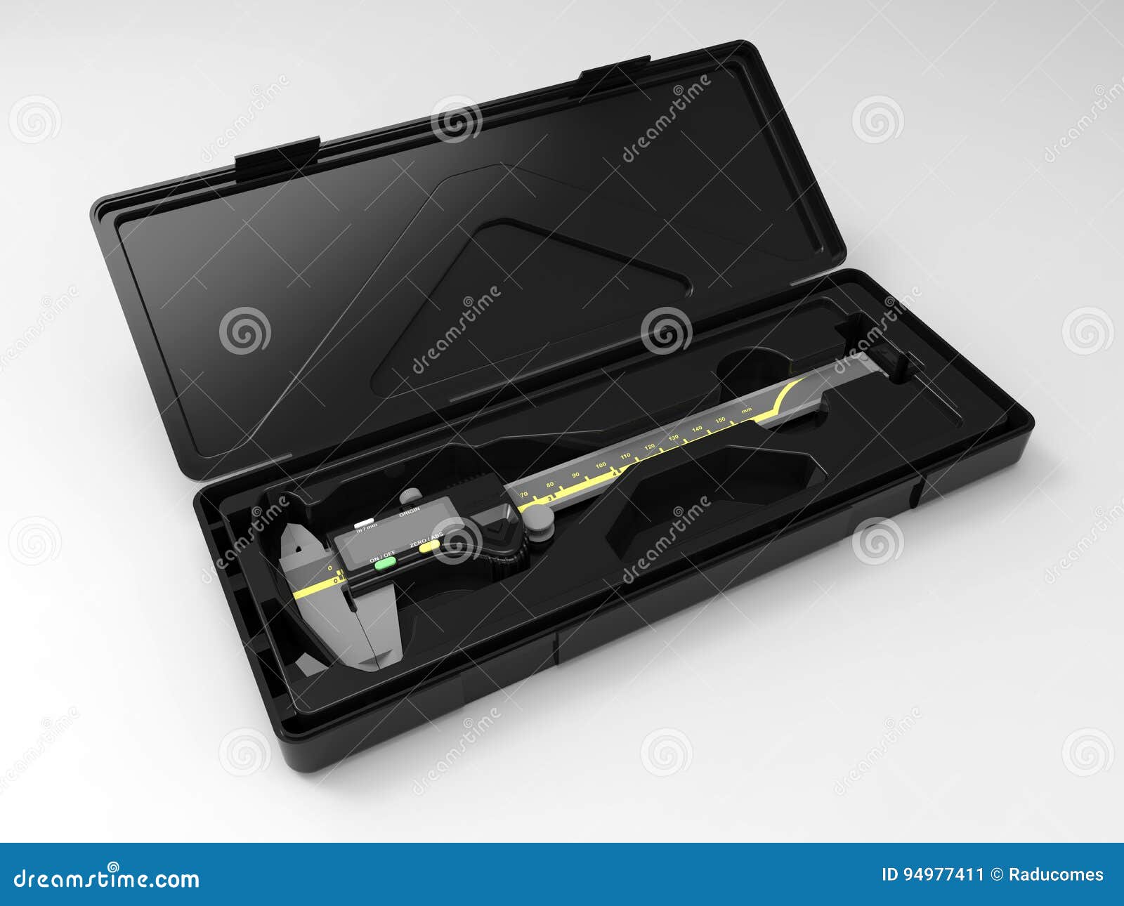 Digital modern caliper stock illustration. Illustration of case - 94977411