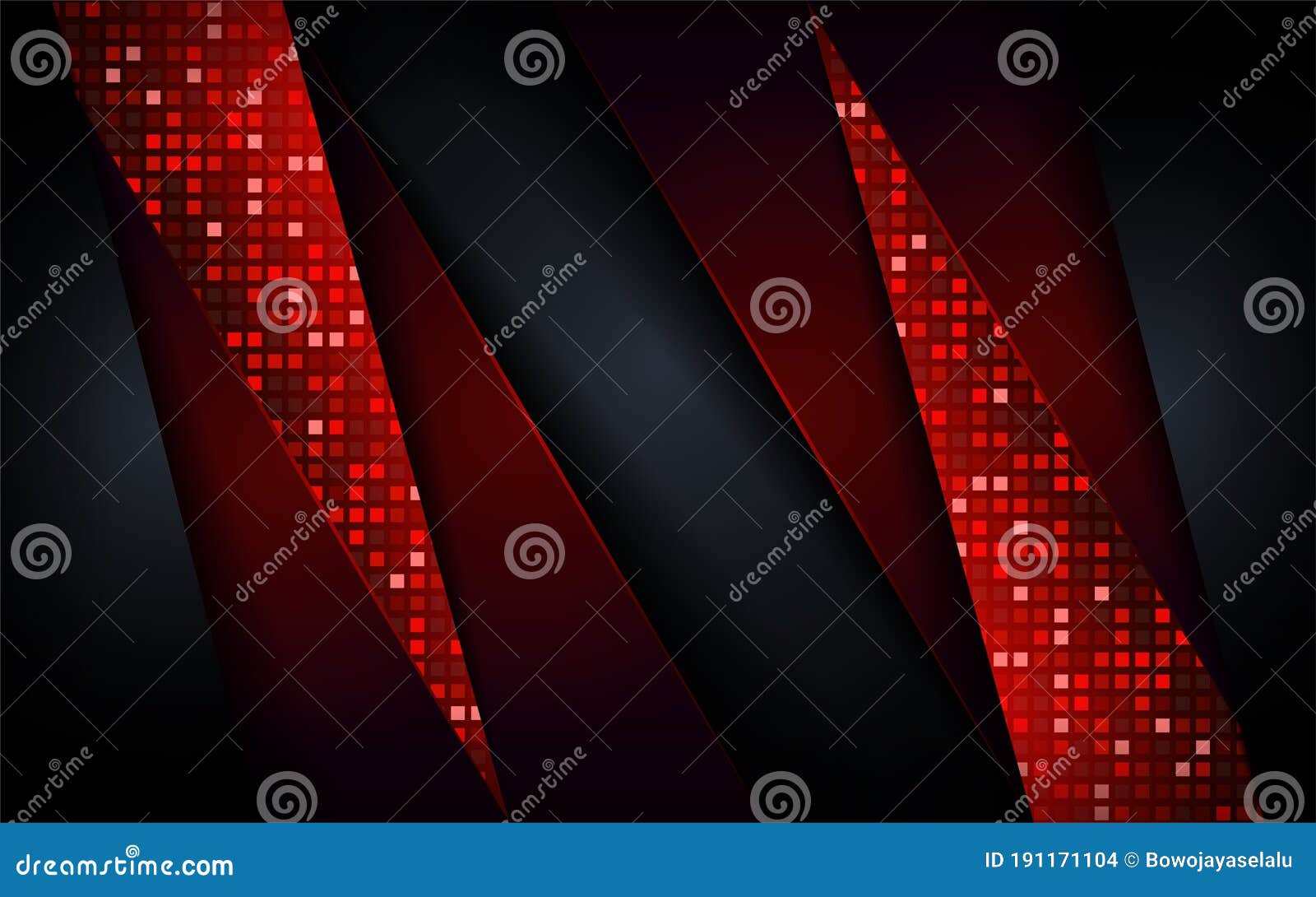 Digital Modern Dark and Red with Futuristic Shape Background Stock ...