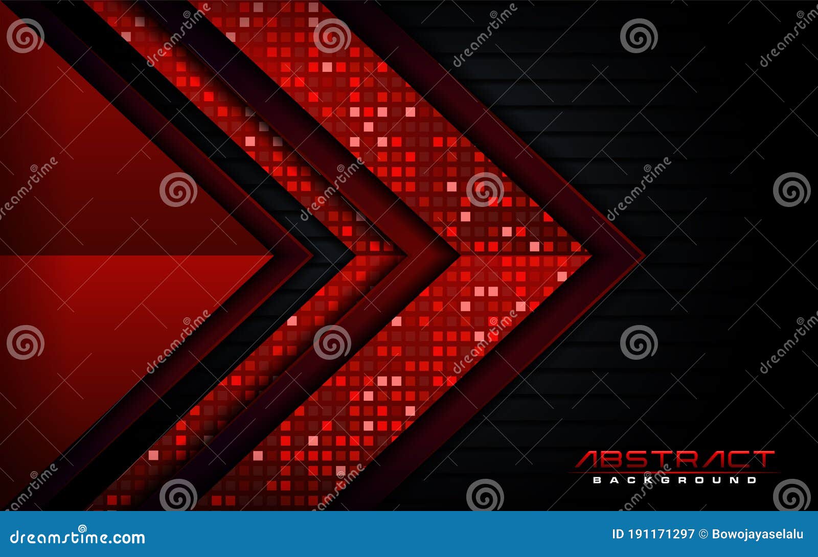Digital Modern Dark and Red with Futuristic Shape Background Stock ...
