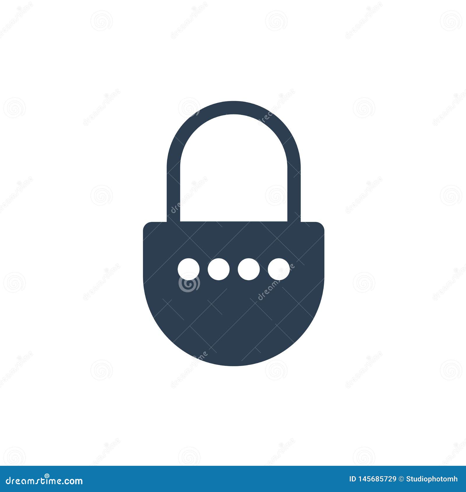 Digital Modern Lock Line Art Icon Vector Stock Vector - Illustration of ...