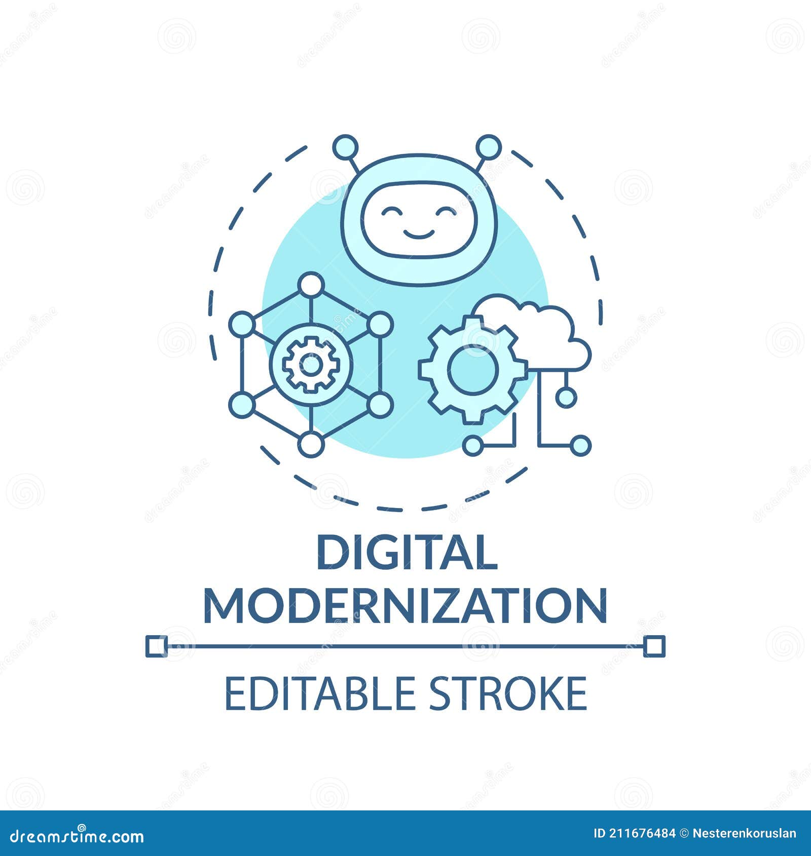 Digital Modernization Concept Icon Stock Vector - Illustration of ...