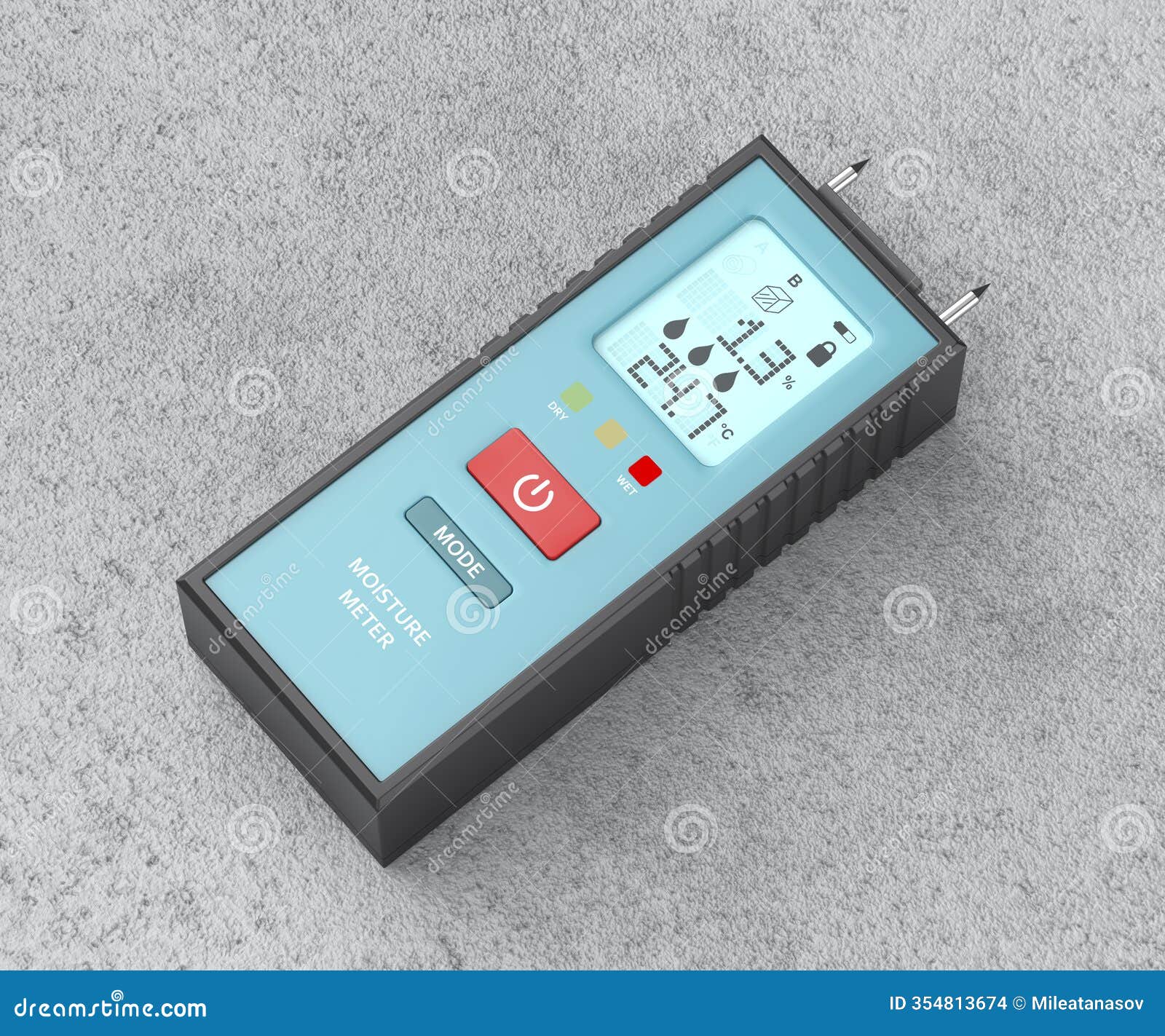 Measuring Humidity Of Concrete With Moisture Meter Royalty-Free Stock ...