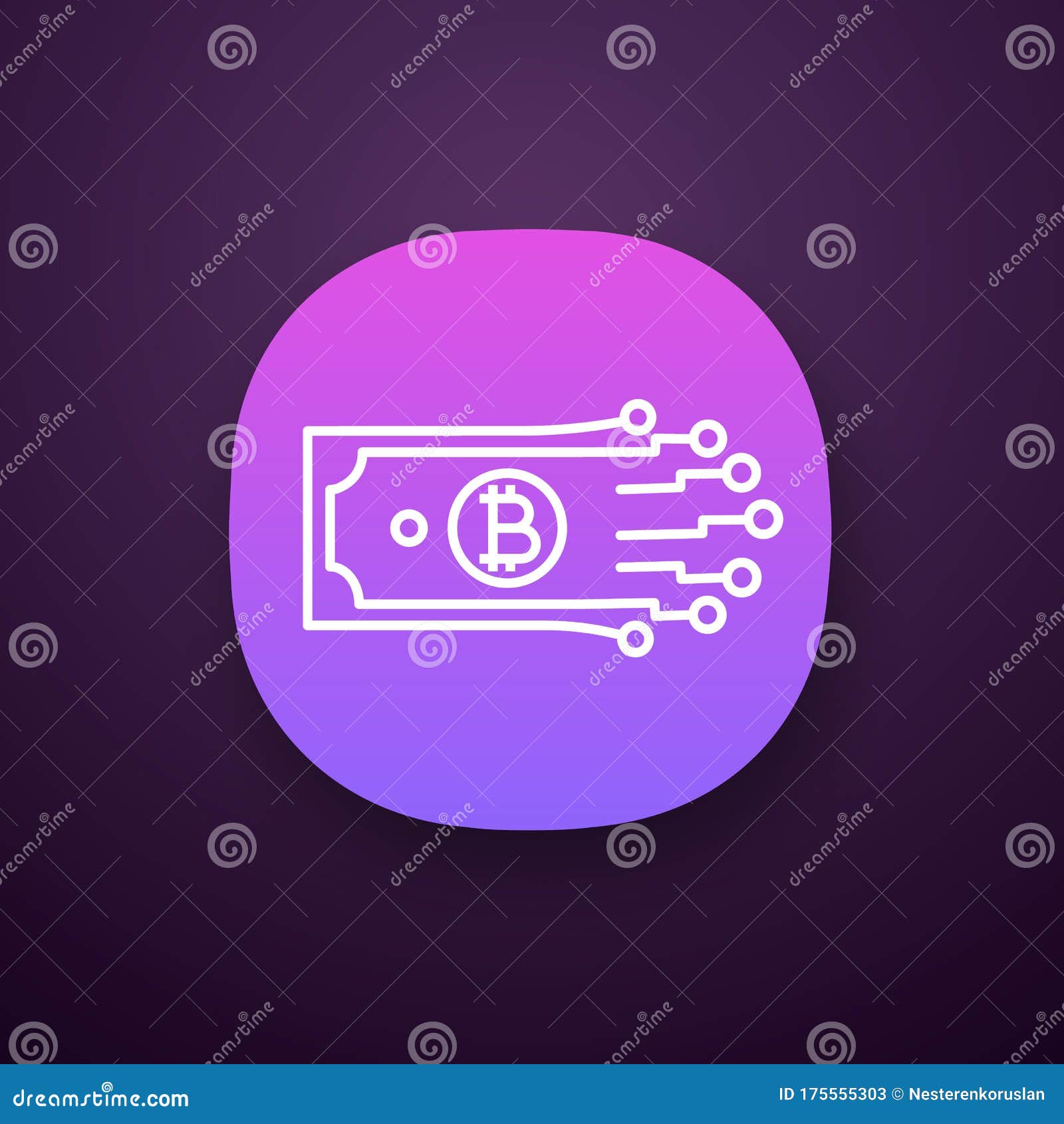 Digital money app icon stock vector. Illustration of cash - 175555303