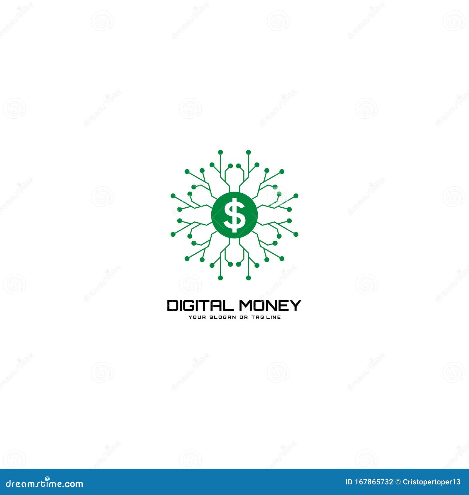 Digital Money Logo Technology Vector Stock Vector - Illustration of ...