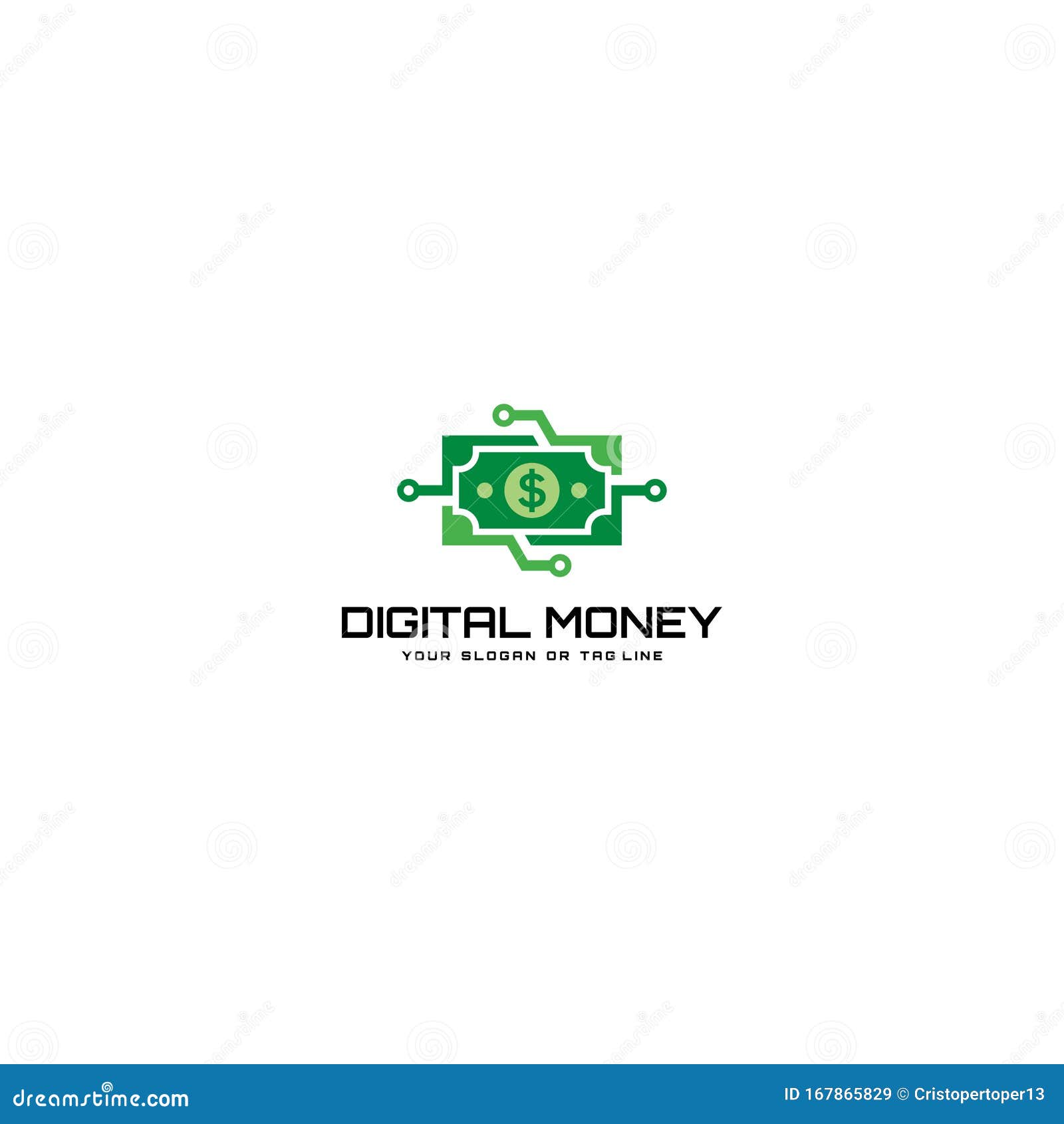 Digital Money Logo Technology Vector Stock Vector - Illustration of ...