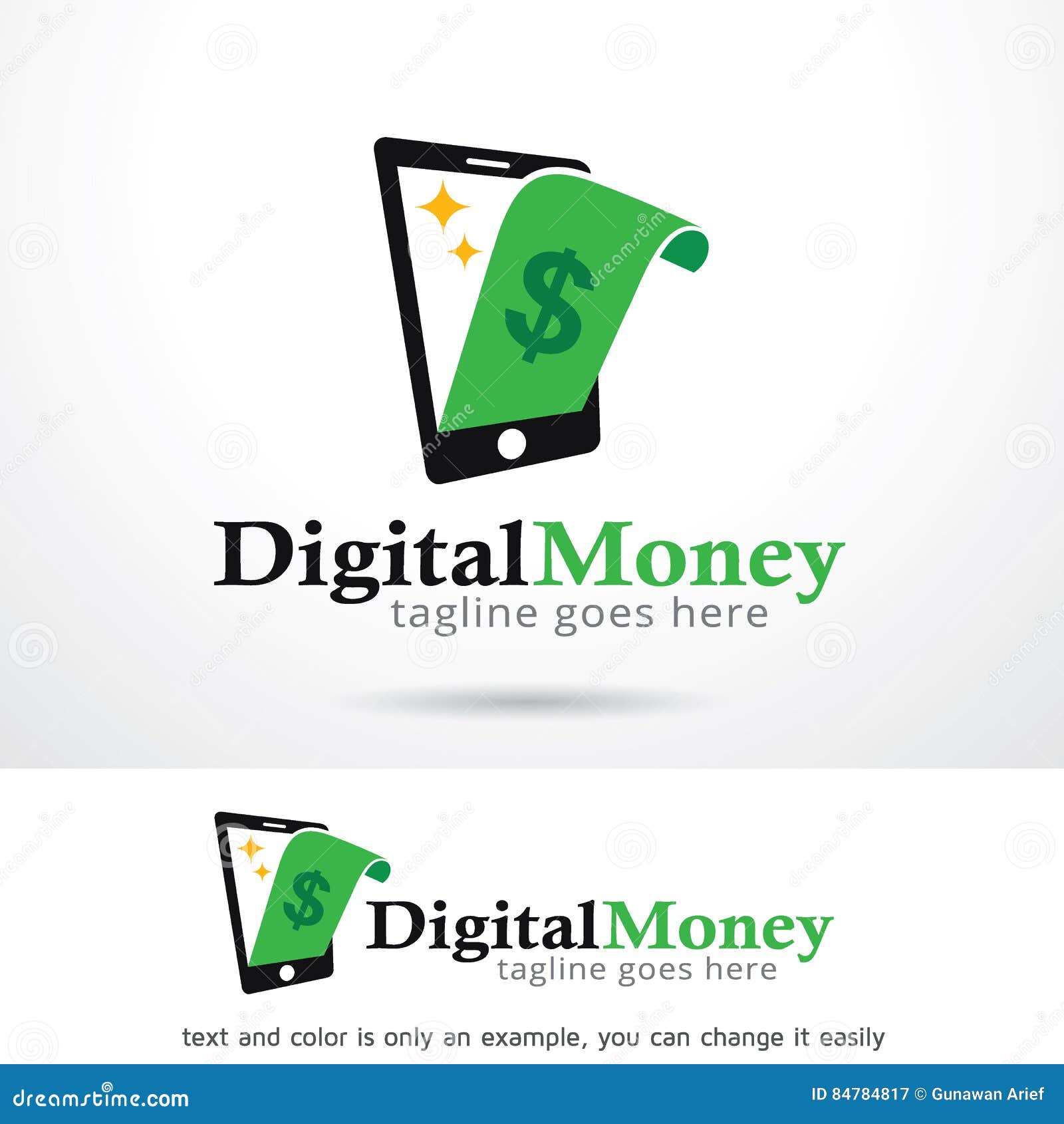 Digital Money Logo Template Design Vector Stock Vector - Illustration ...
