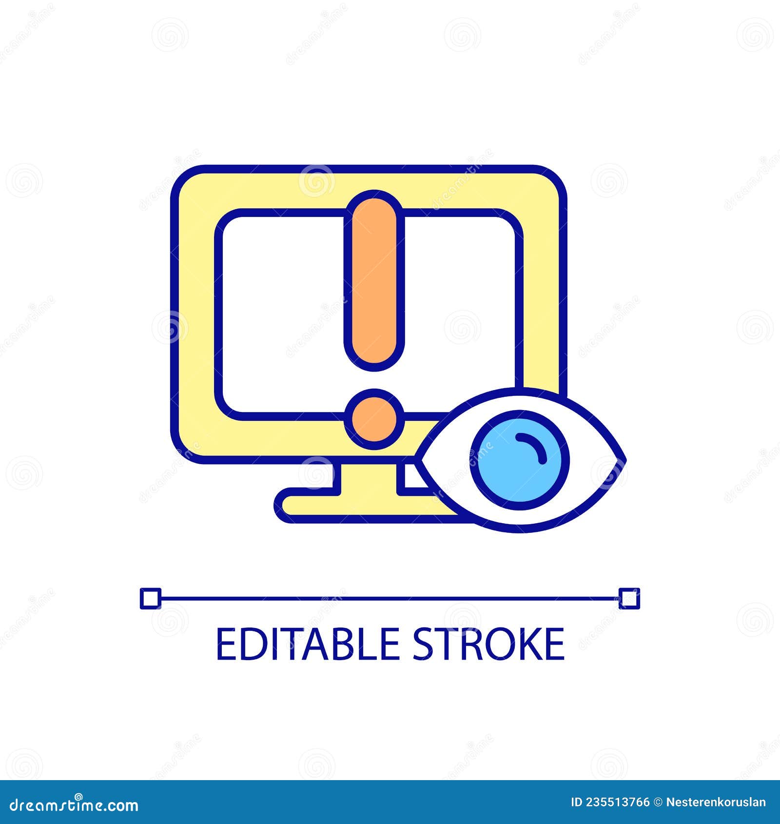 Identify Problematic Usage Red Gradient Concept Icon Vector ...