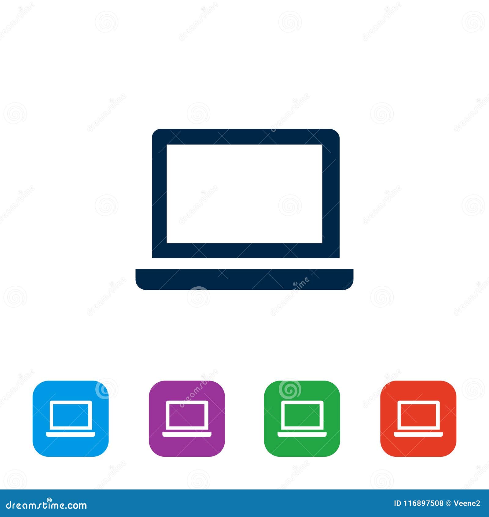 Laptop - Web App Icon stock illustration. Illustration of screen ...