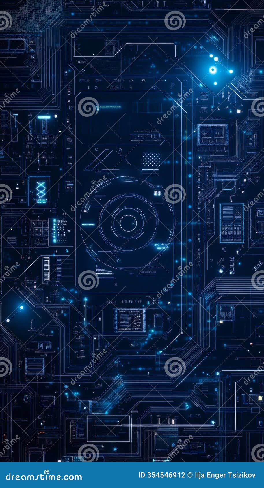 Digital Motherboard Abstract Circuit Diagrams for Electronics ...