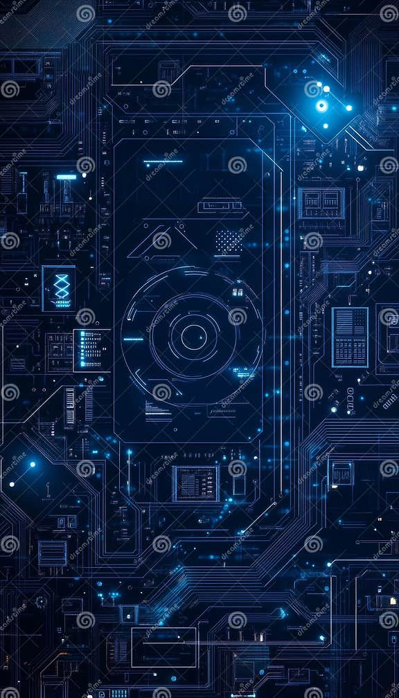 Digital Motherboard Abstract Circuit Diagrams for Electronics ...