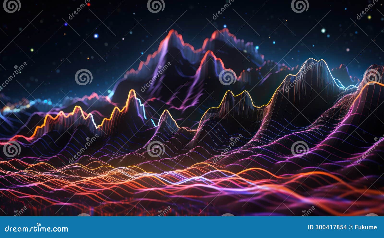 Digital Mountains Background for Graphs Generative Ai Stock Photo - Image of drawing, digital ...
