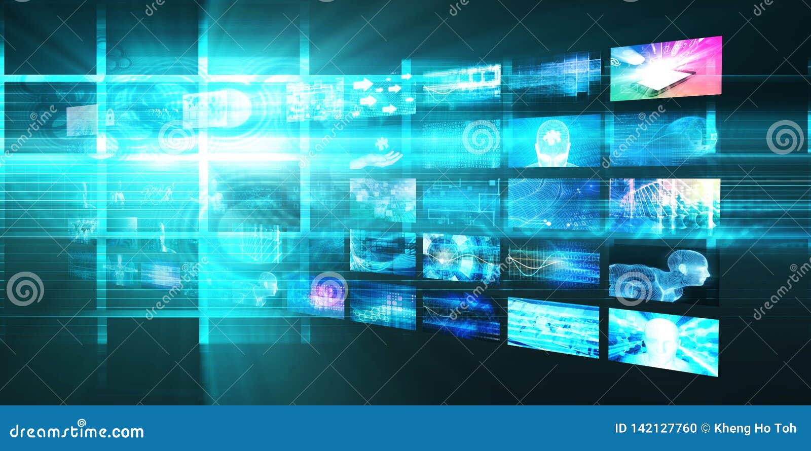 Digital Multimedia stock illustration. Illustration of plasma - 142127760