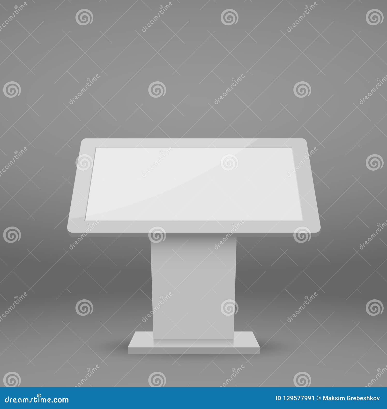 Digital Multimedia stand stock illustration. Illustration of stand ...