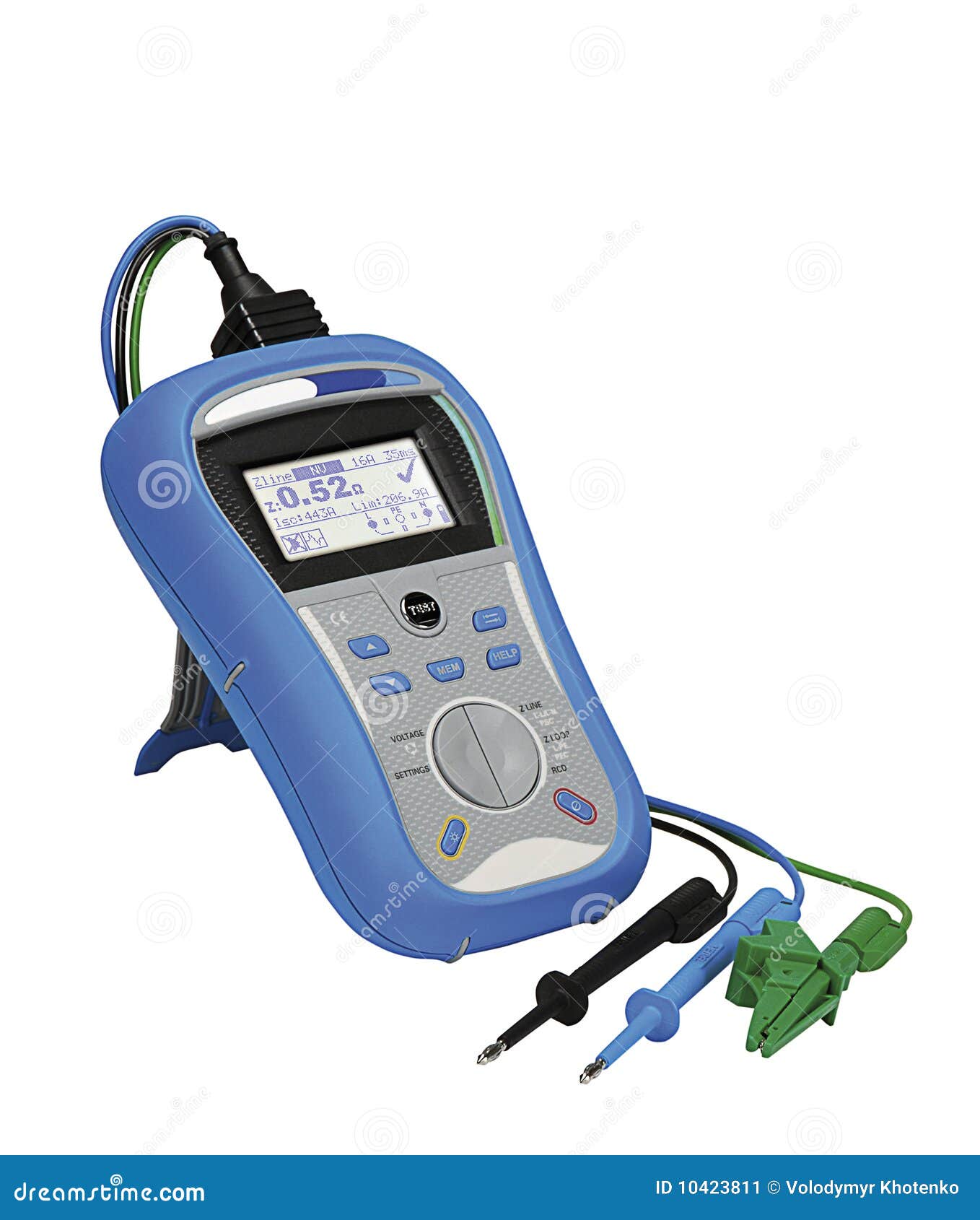 Digital multimeter stock image. Image of measure, gage - 10423811