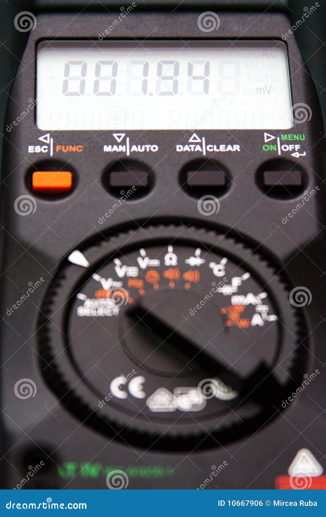 Digital multimeter stock photo. Image of isolated, digital - 10667906
