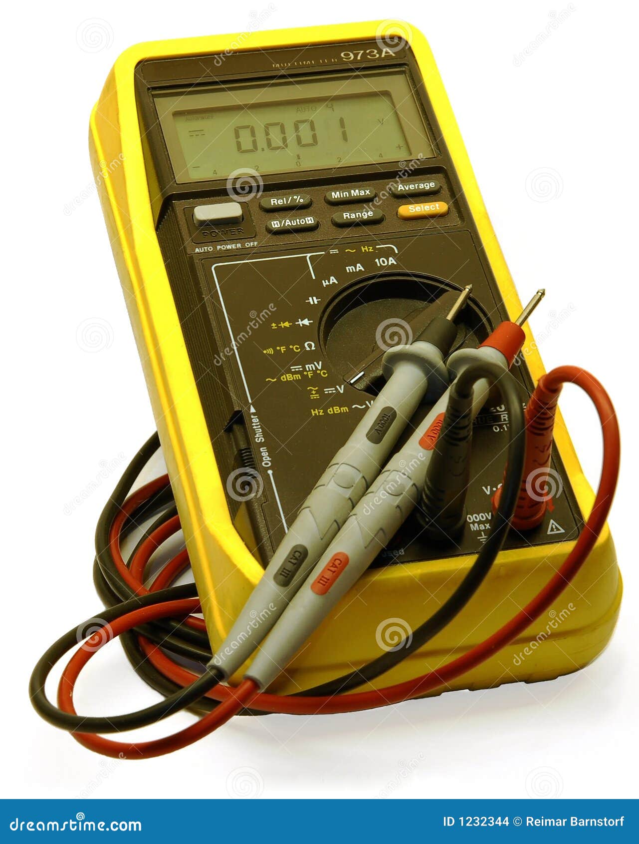 Digital Multimeter stock photo. Image of readout, electronics - 1232344