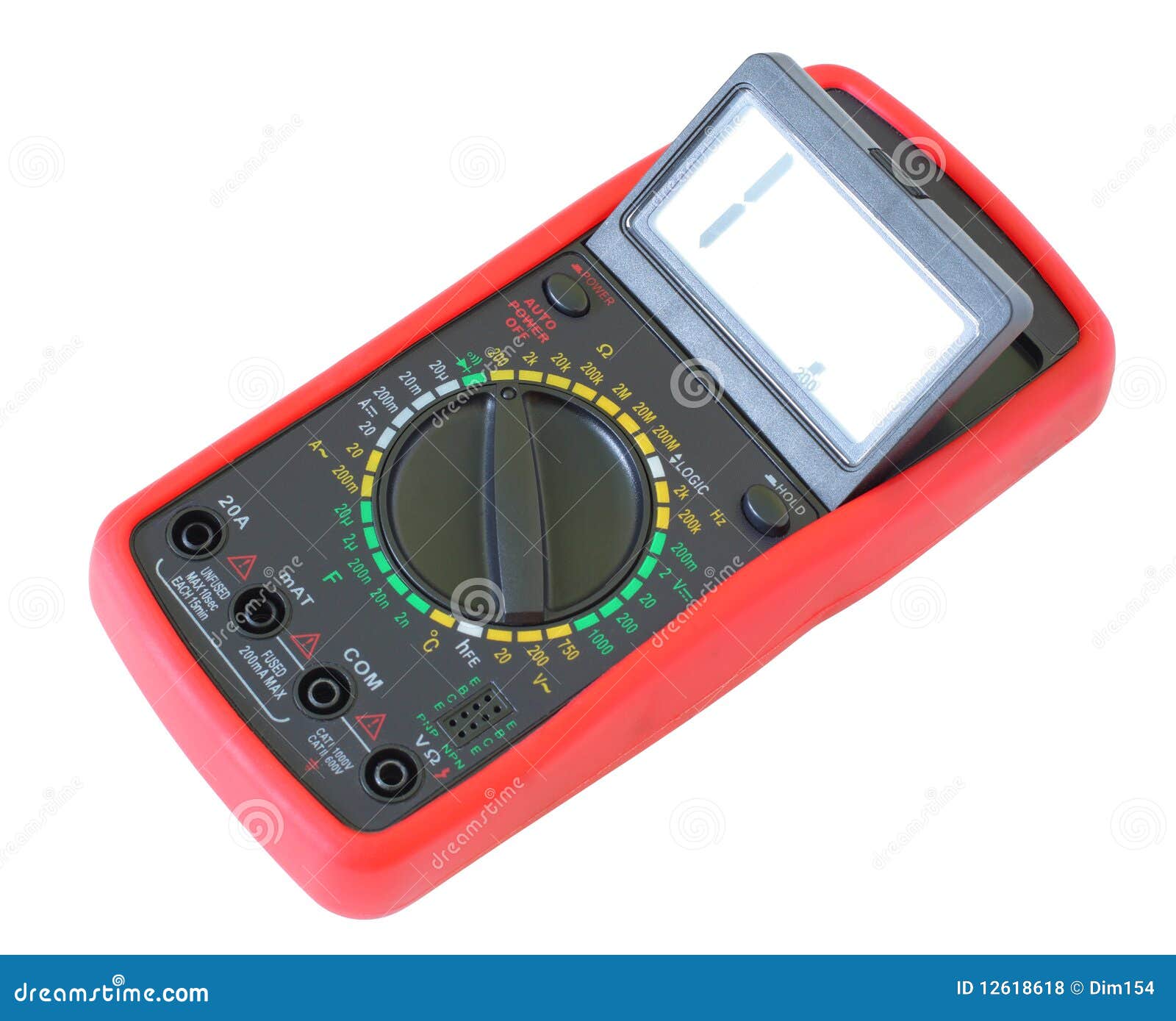 Digital multimeter stock photo. Image of professional - 12618618