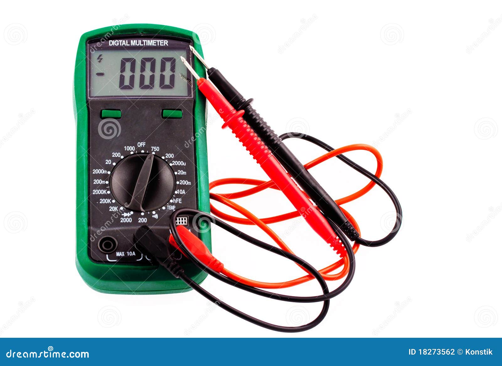 Digital multimeter stock photo. Image of pressure, plug - 18273562