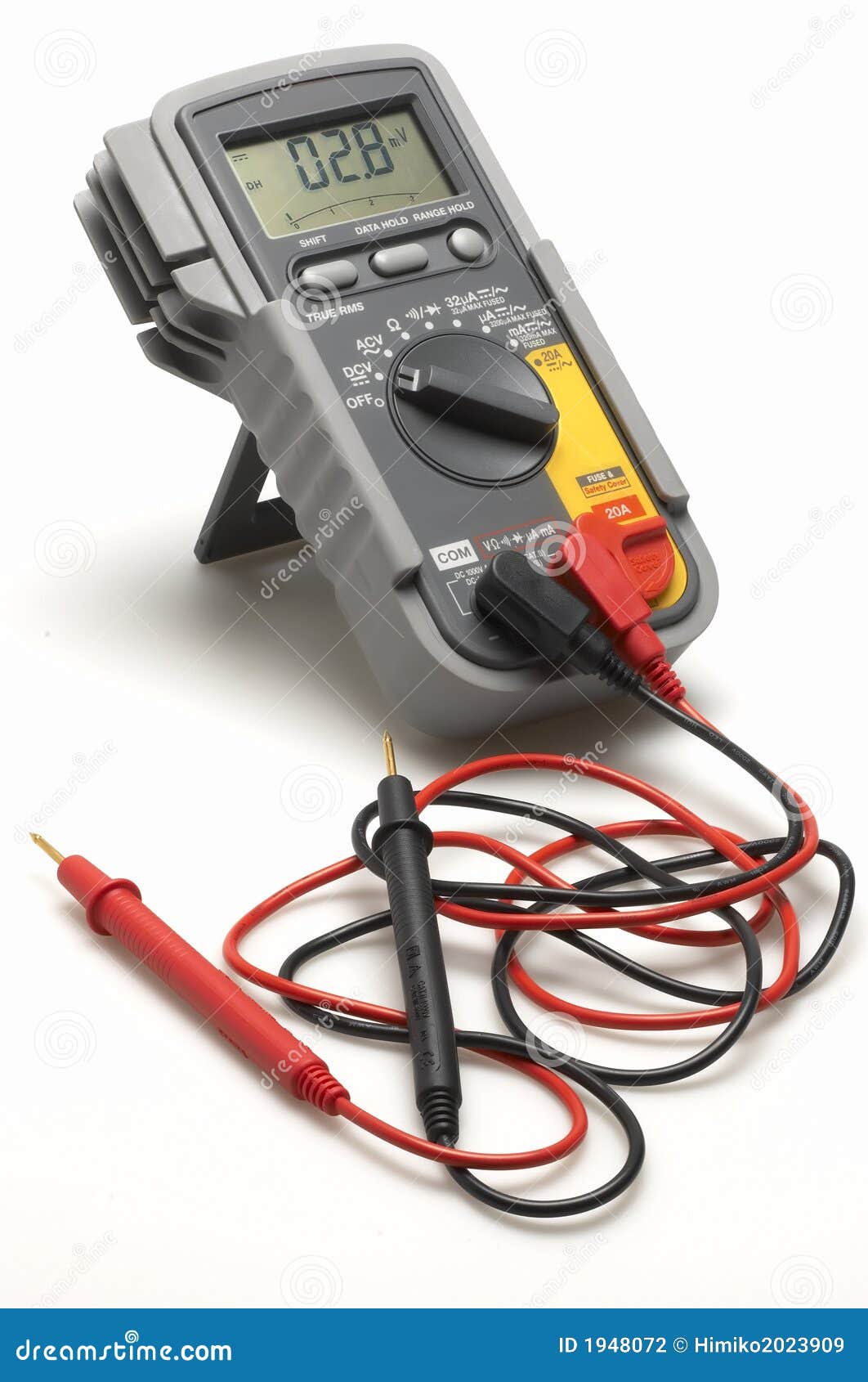 Digital multimeter stock photo. Image of temperature, cord - 1948072