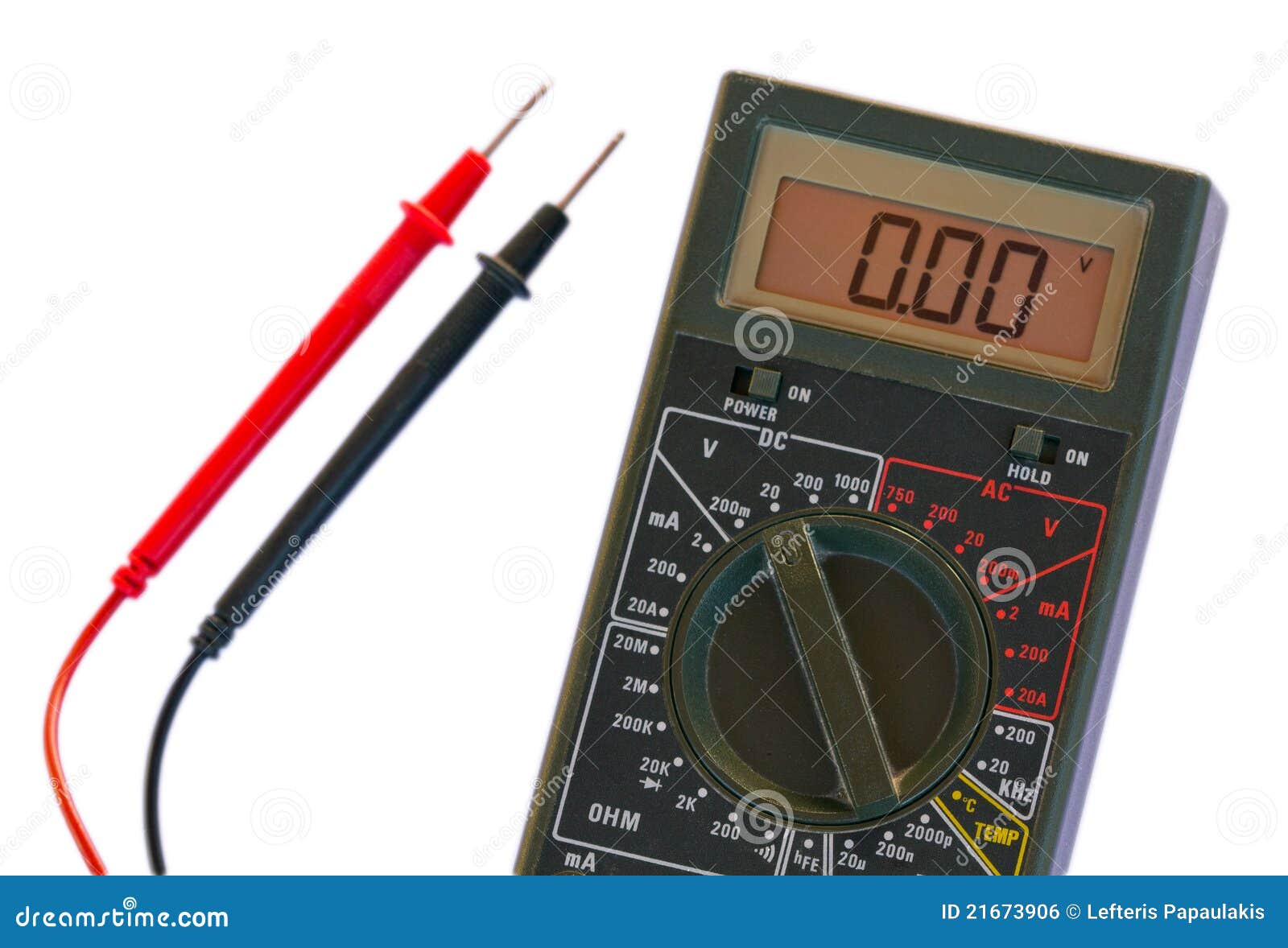 Digital multimeter stock photo. Image of tester, industrial - 21673906