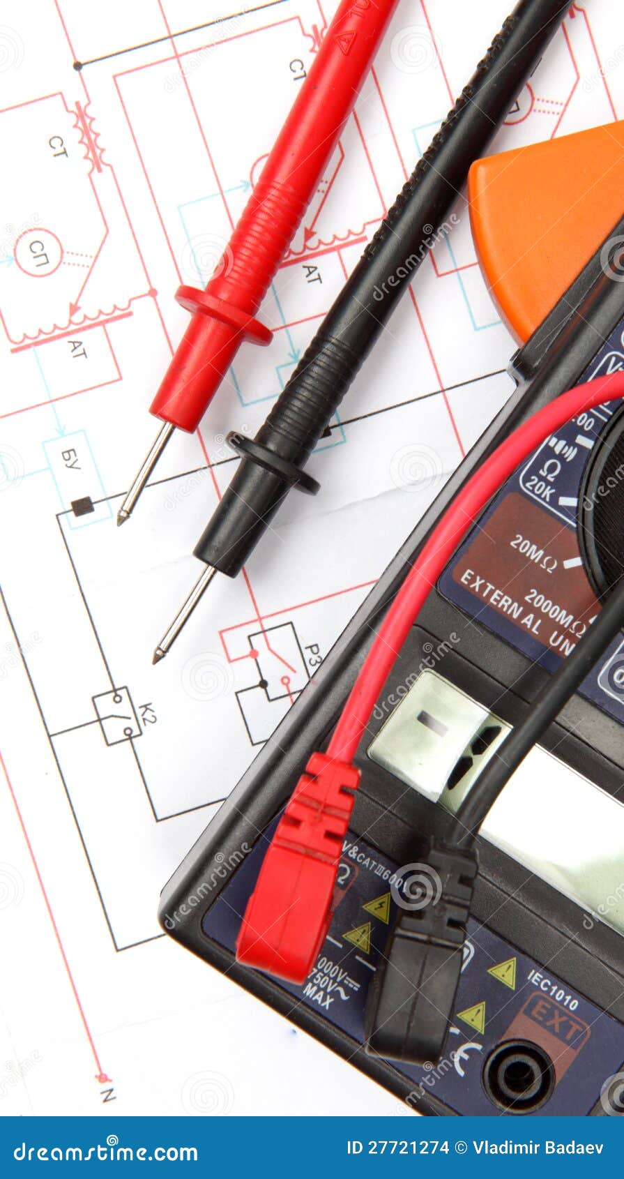 Digital multimeter stock photo. Image of computer, detail - 27721274