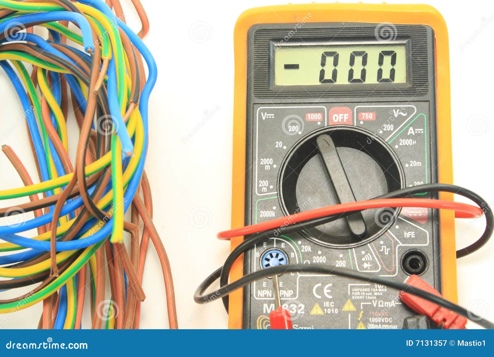 Digital multimeter stock image. Image of check, digital - 7131357