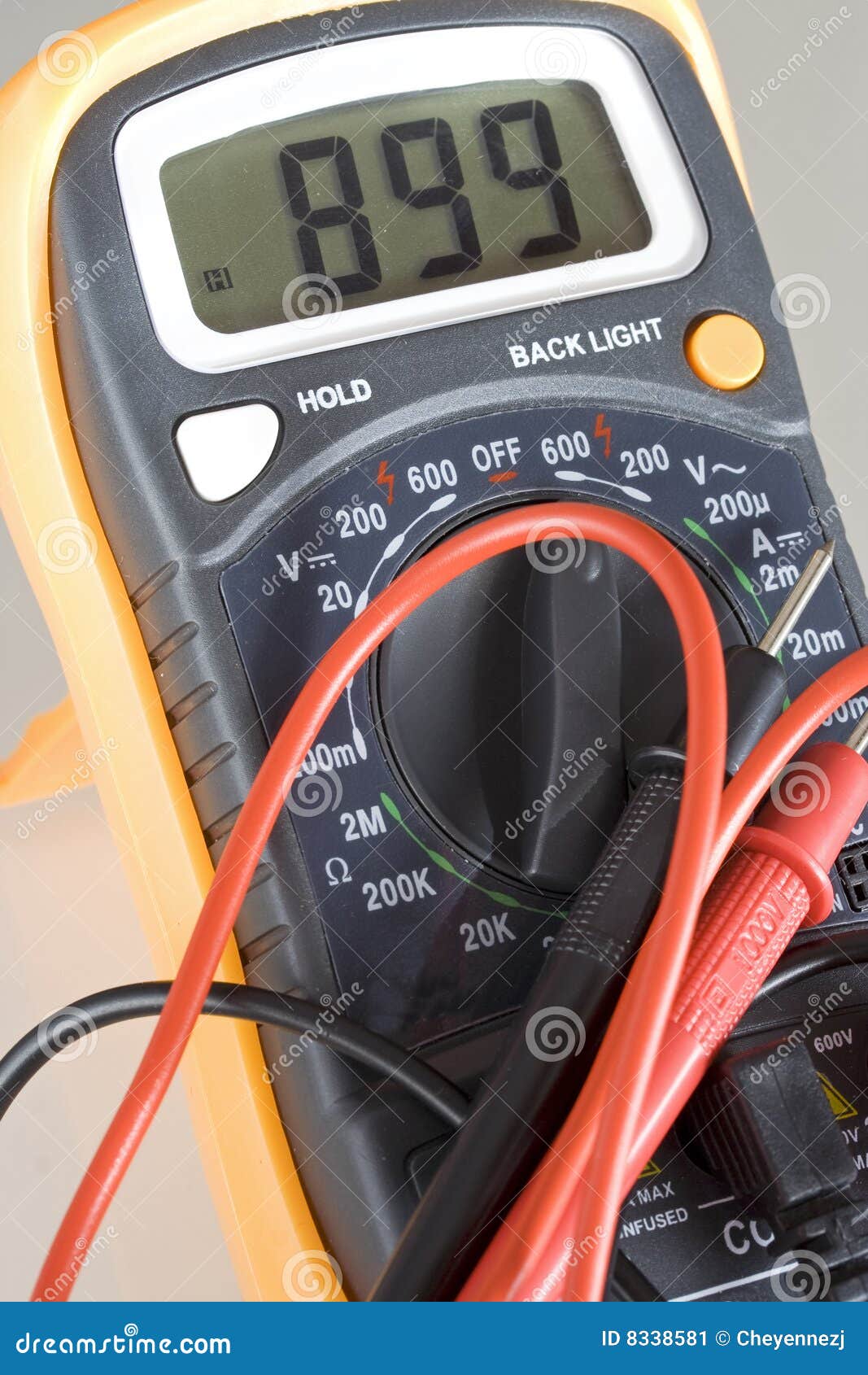 Digital multimeter stock image. Image of gauge, electric - 8338581