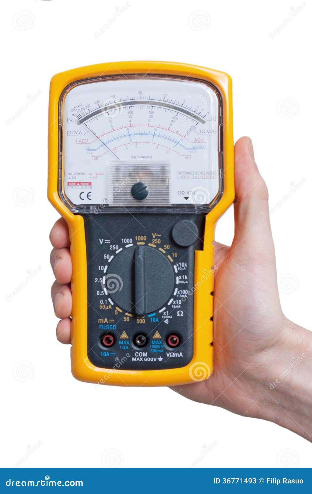 Digital multimeter stock image. Image of display, amper - 36771493