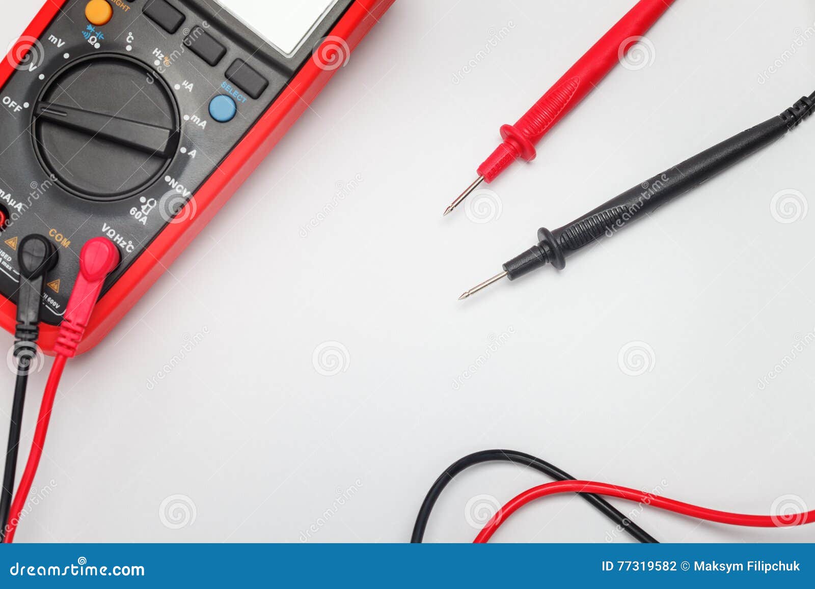 Digital Multimeter Background Stock Photo - Image of white, voltage ...